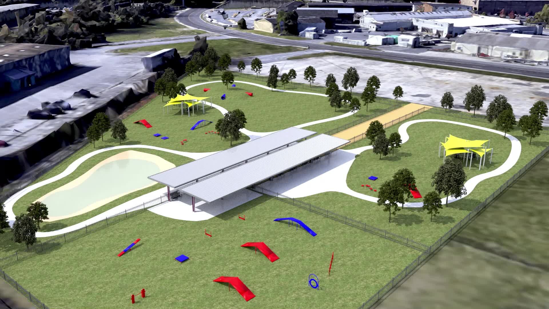 ArtStation - City Dog Park Visualization