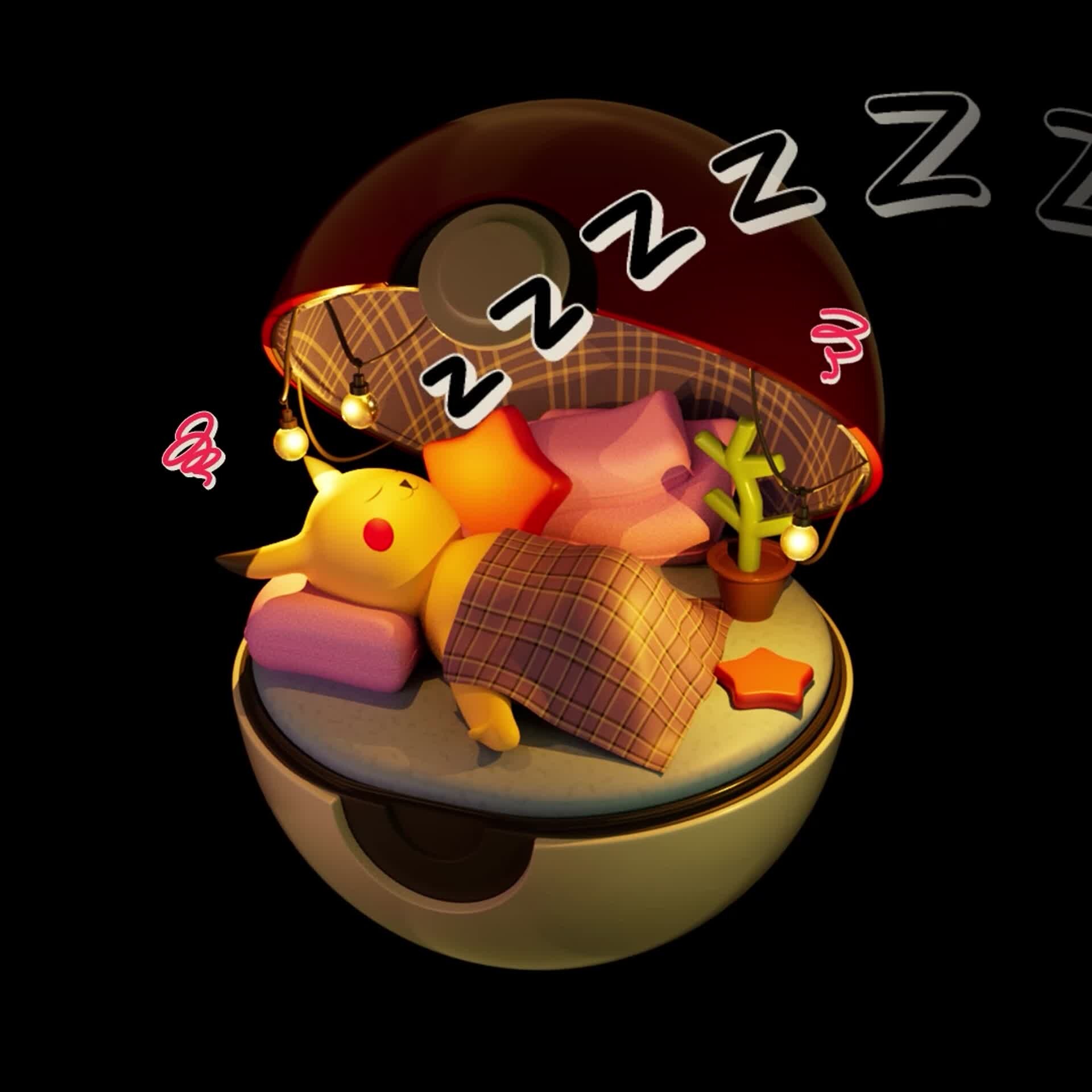 ArtStation - Pikachu sleep