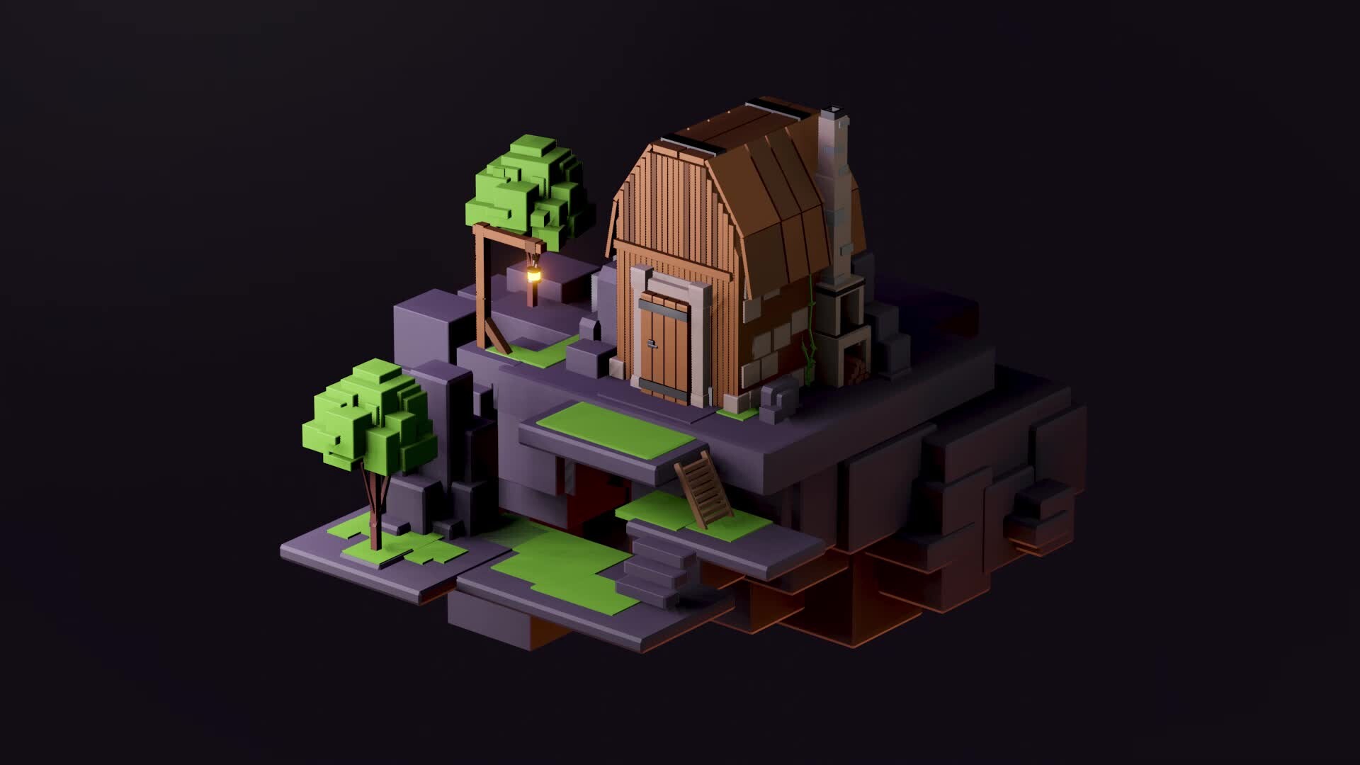 Shaedyn Premchund - Voxel Hut Animation
