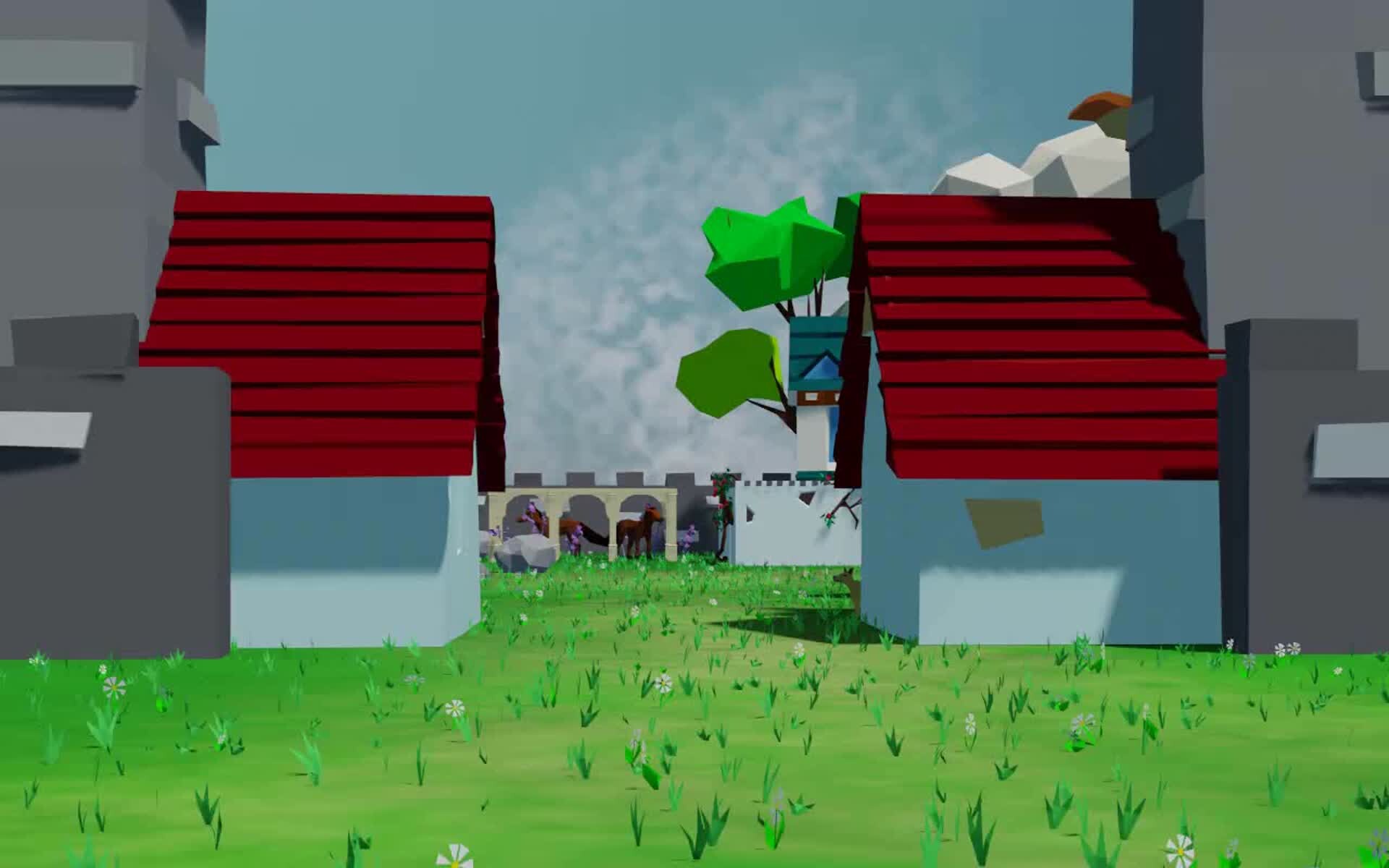 Grif3D - Low Poly Castle Walkthrough