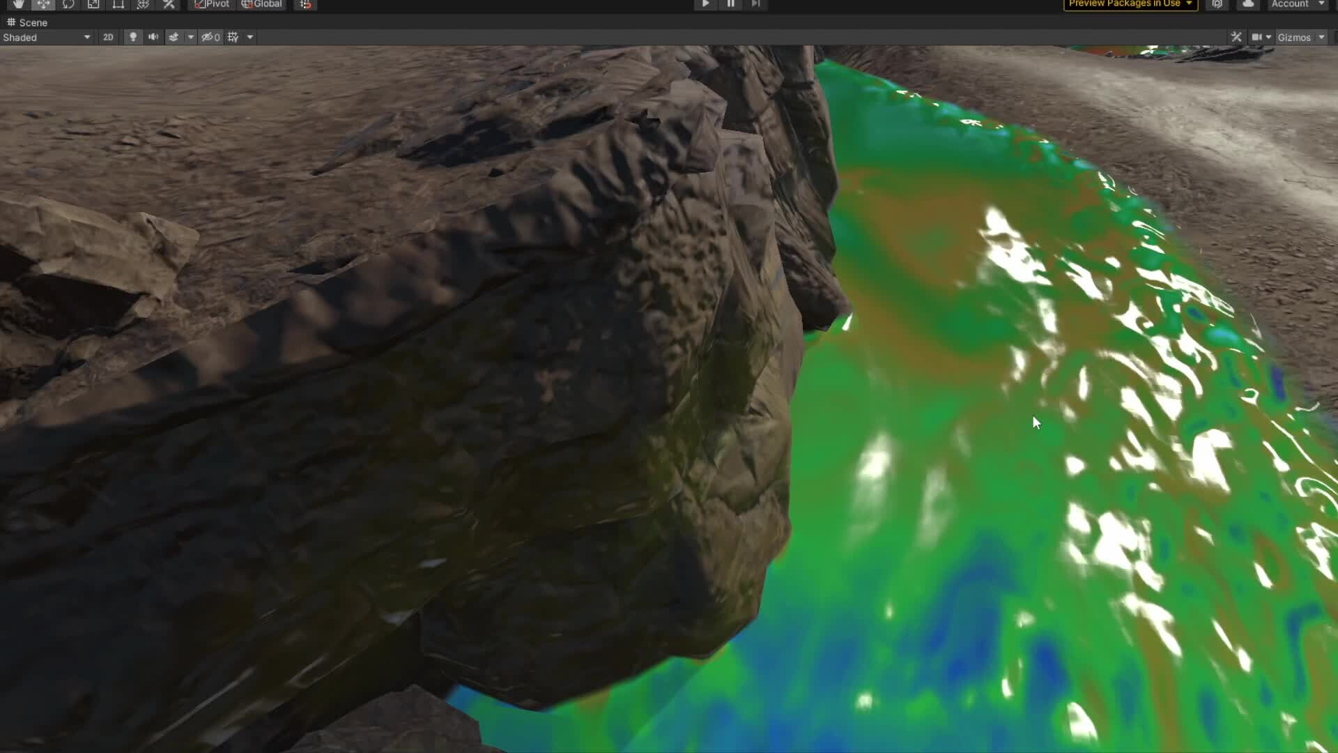 ArtStation - polluted water iridescence shader