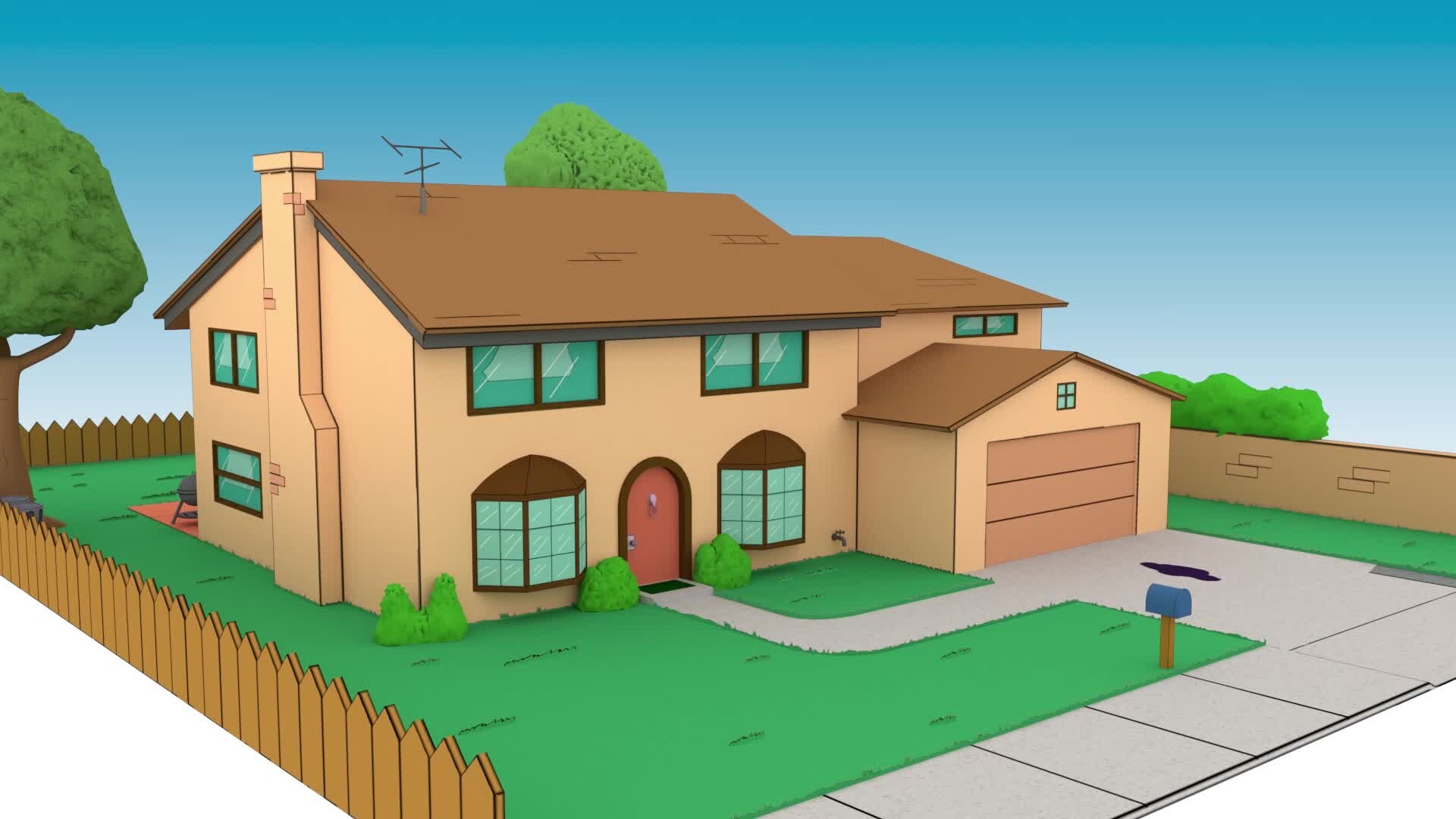 ArtStation - Simpsons House 3D