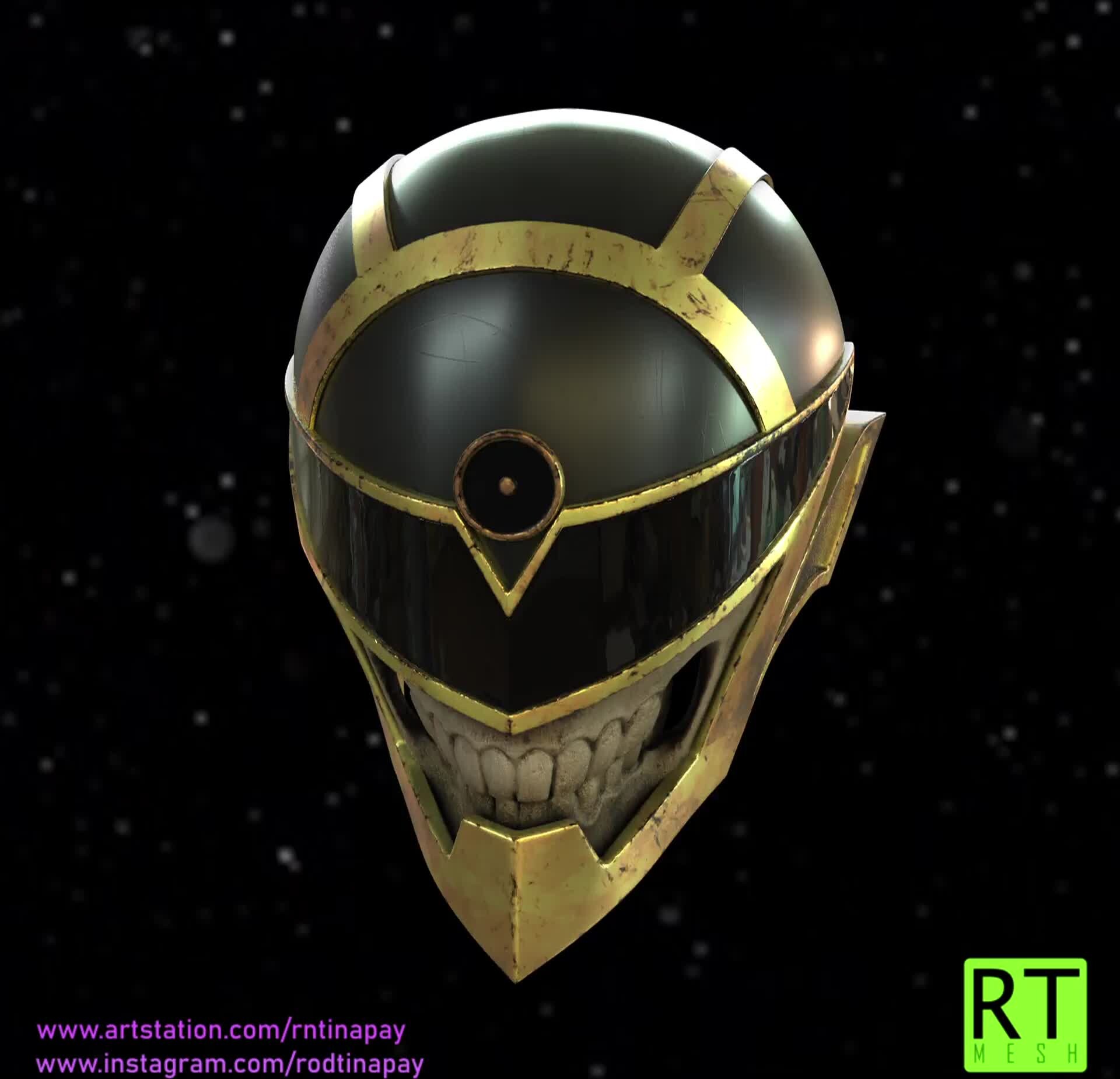 ArtStation - DEATH RANGER HELMET 3D MODEL