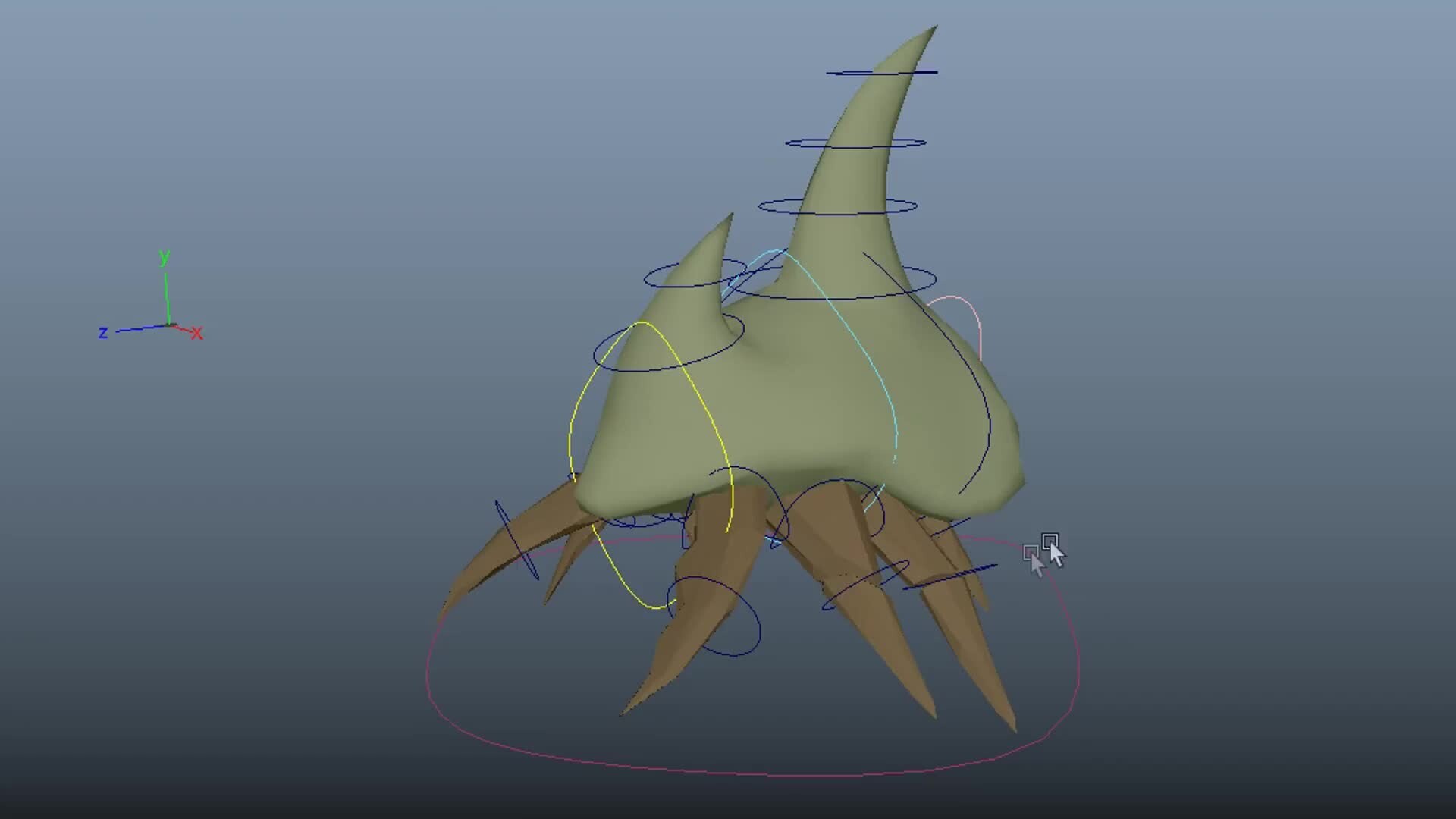 ArtStation - Hornmite creature rig for game