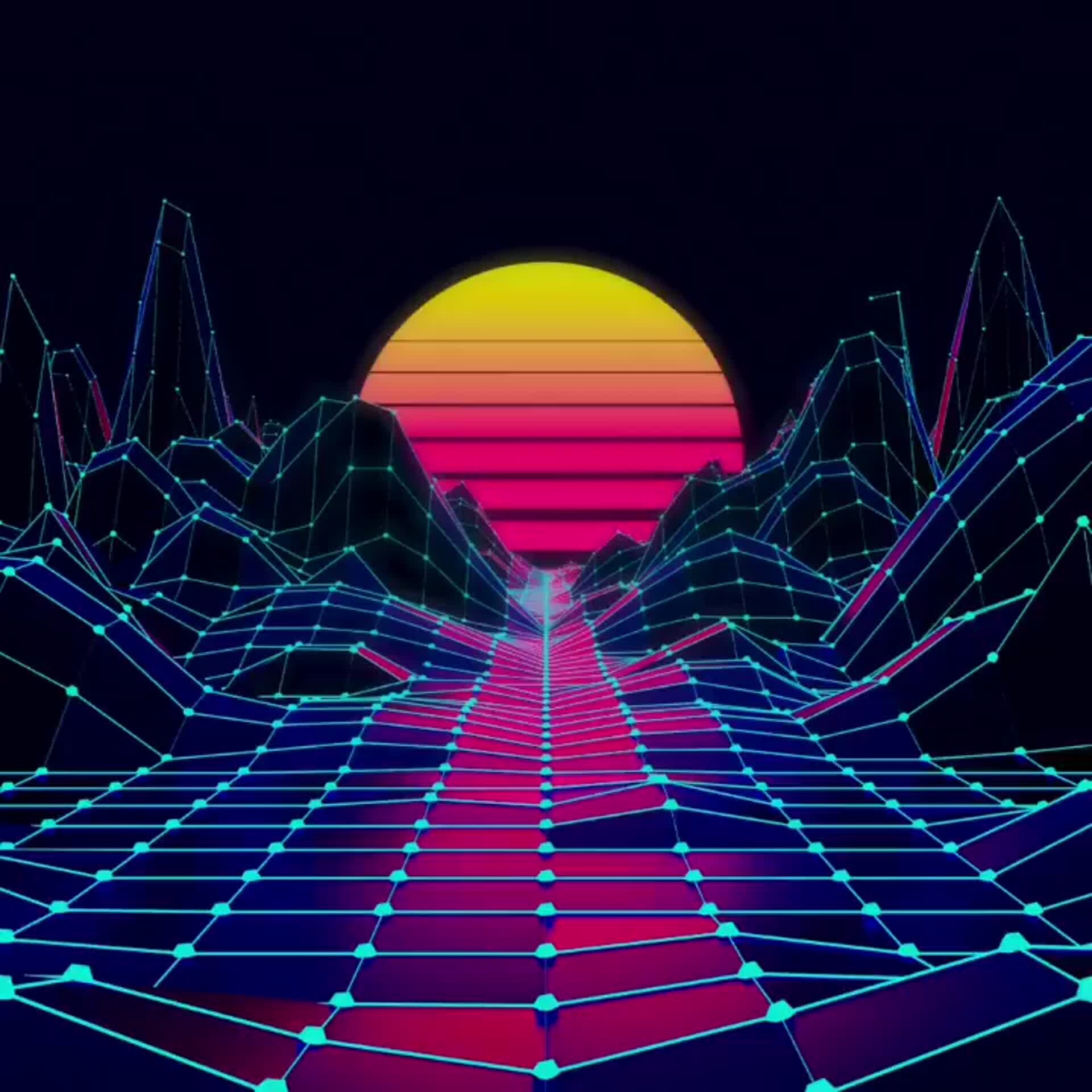 ArtStation - 3d Synthwave Loop
