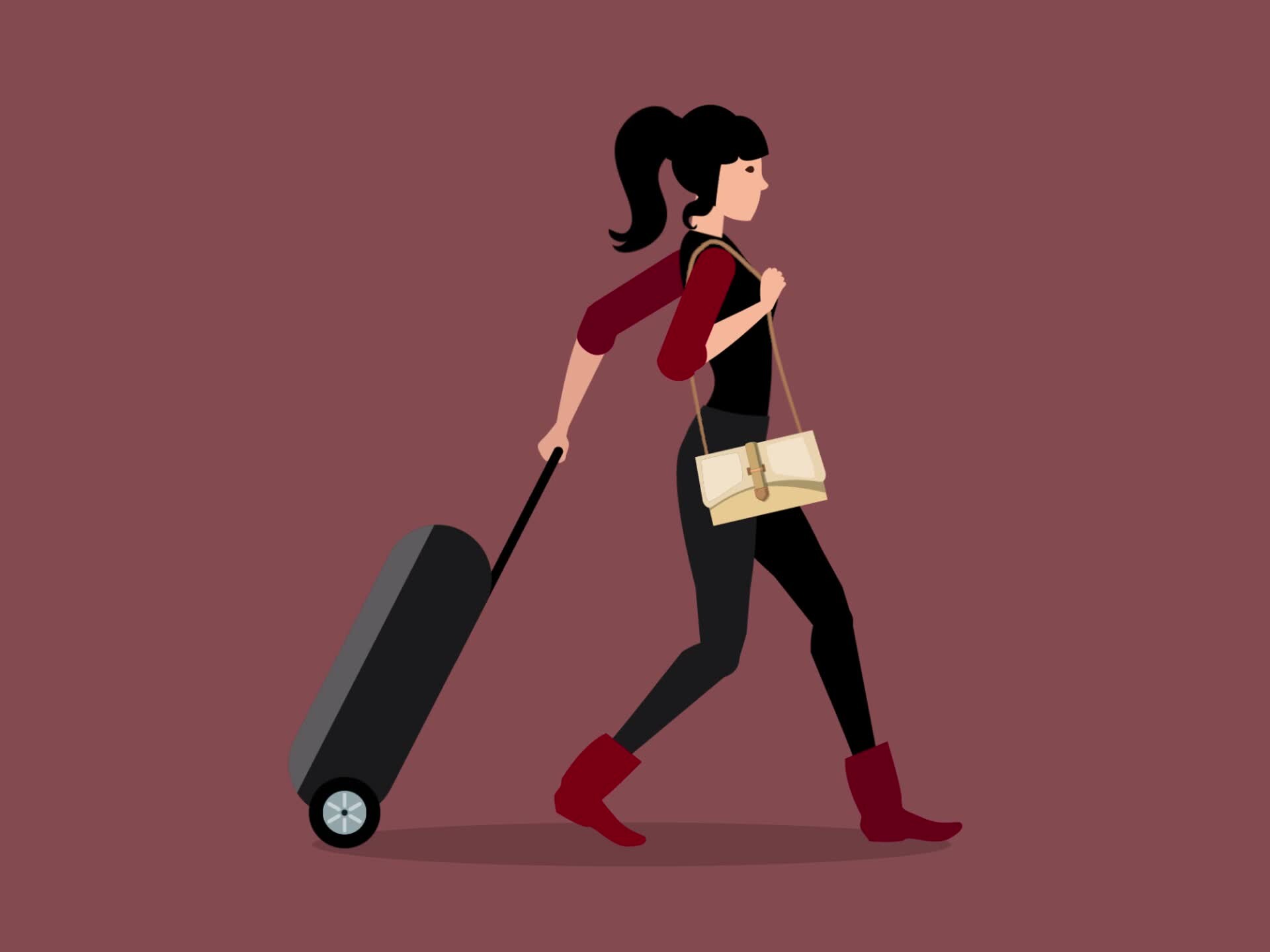 ArtStation - Lady walk cycle animation