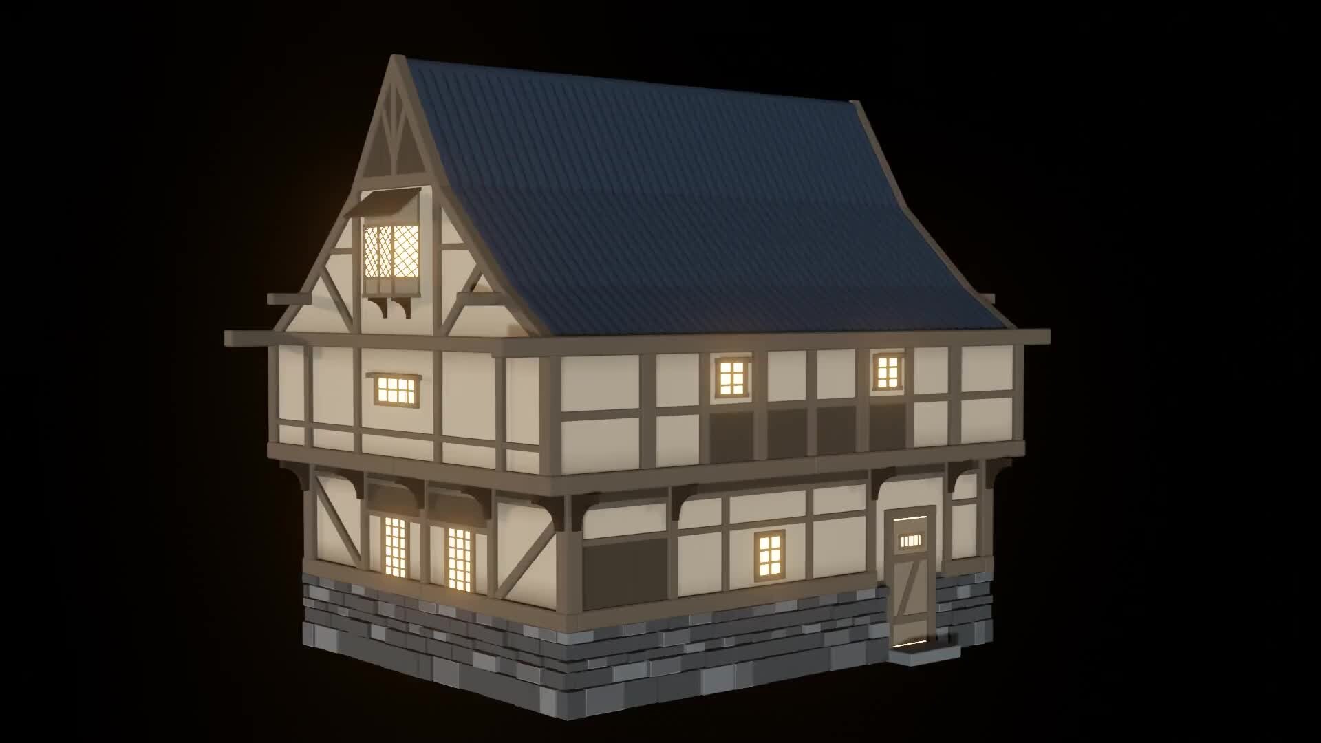 ArtStation - Low Poly Medieval Buildings