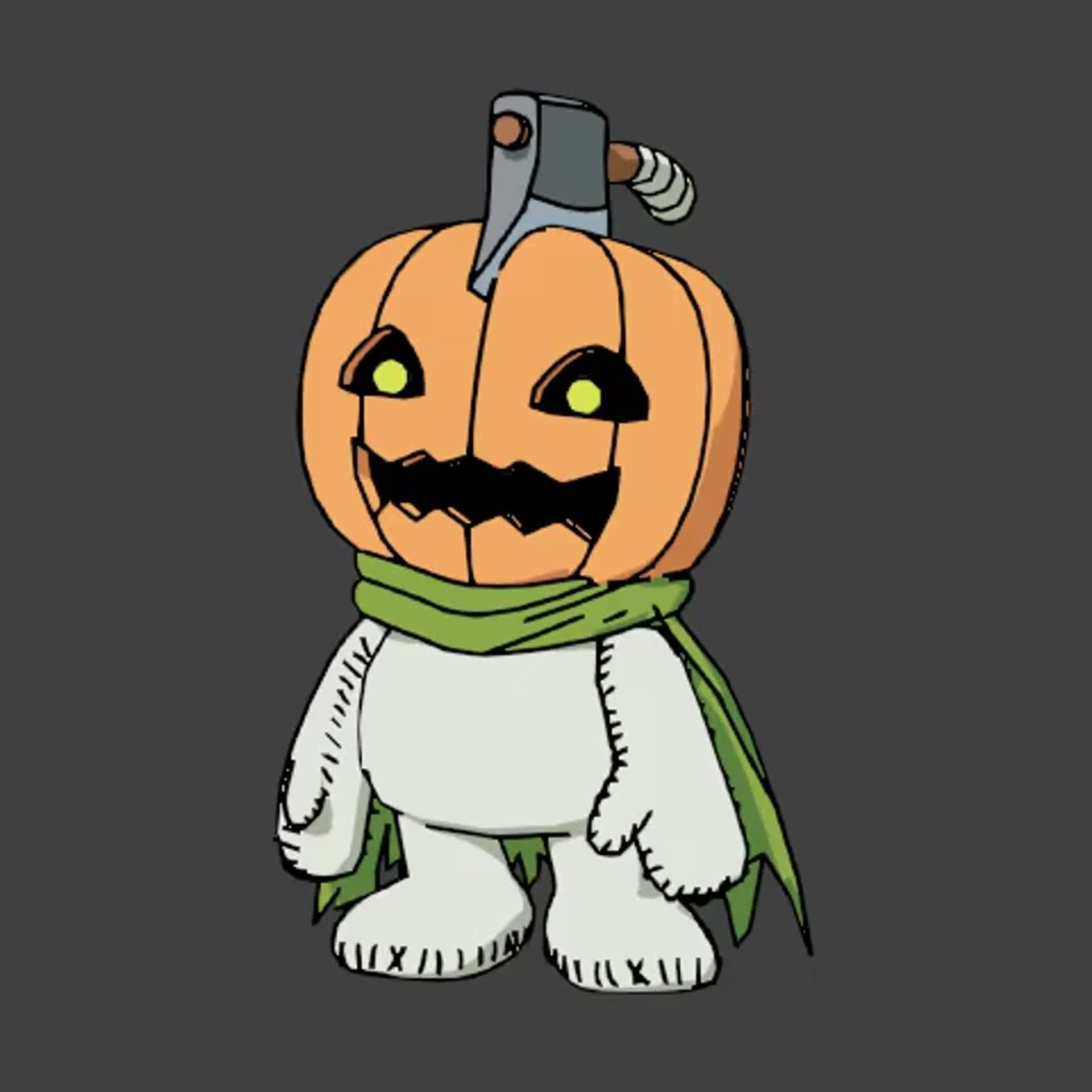 ArtStation - Digimon: Pumpkinmon