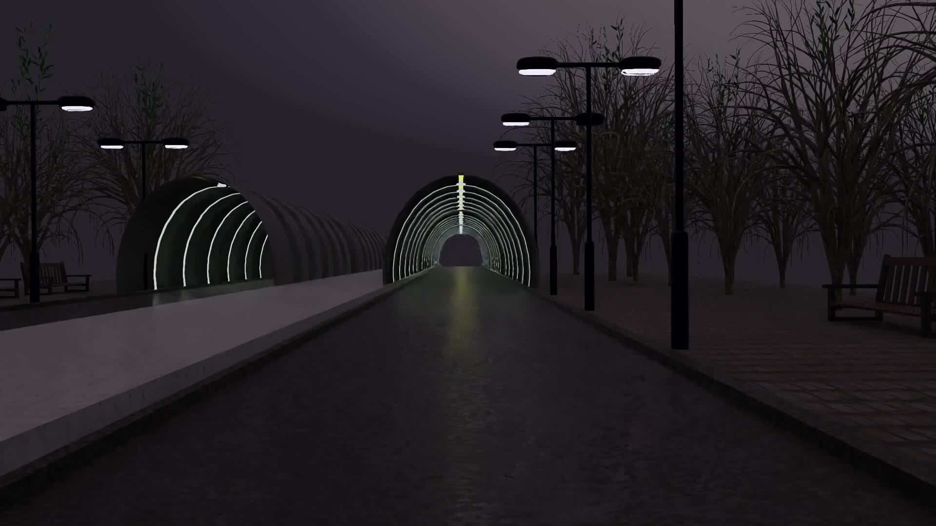 ArtStation - Tunnel animation (night)