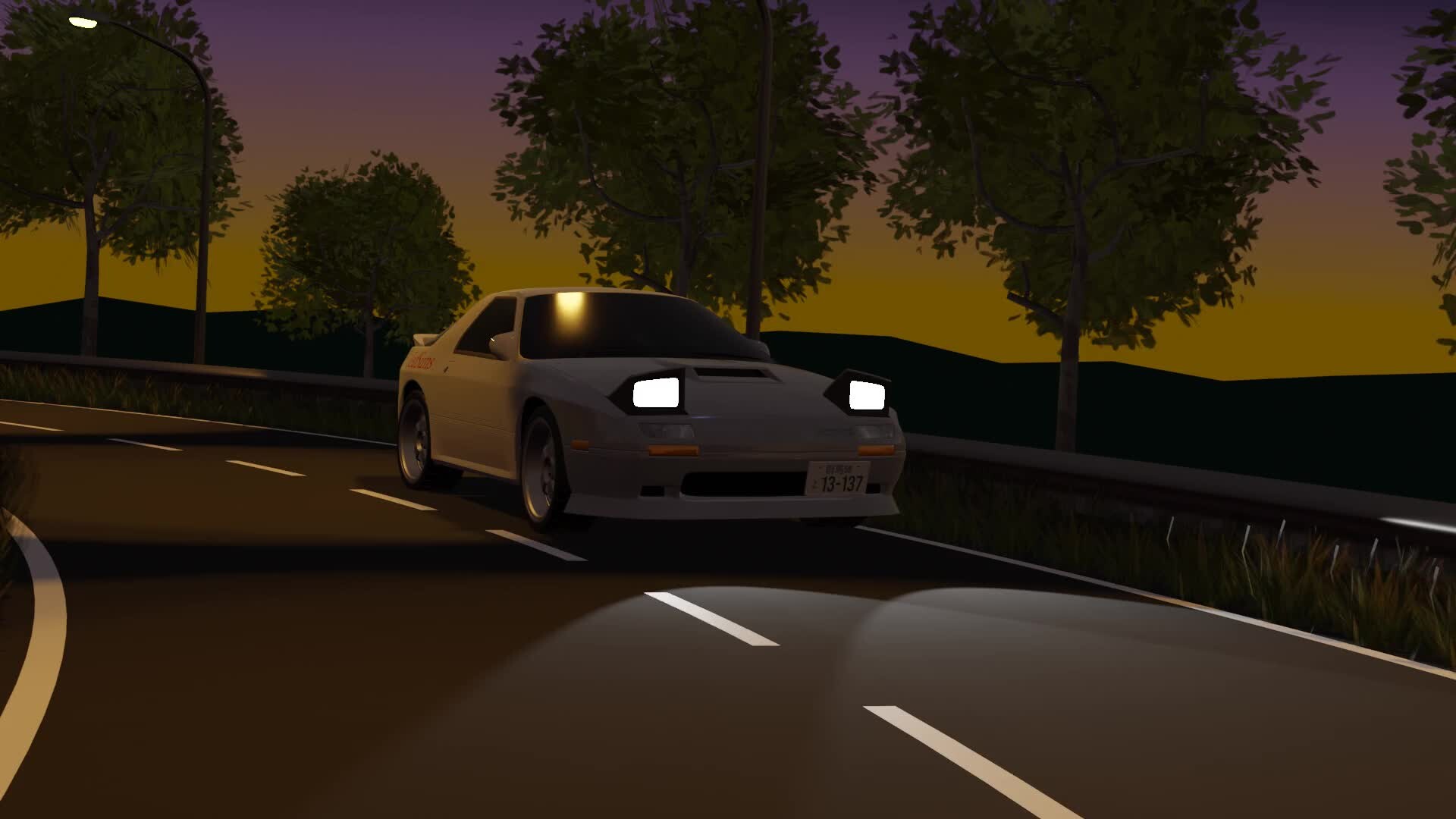 ArtStation - Initial D: Ryosuke's FC Road Loop