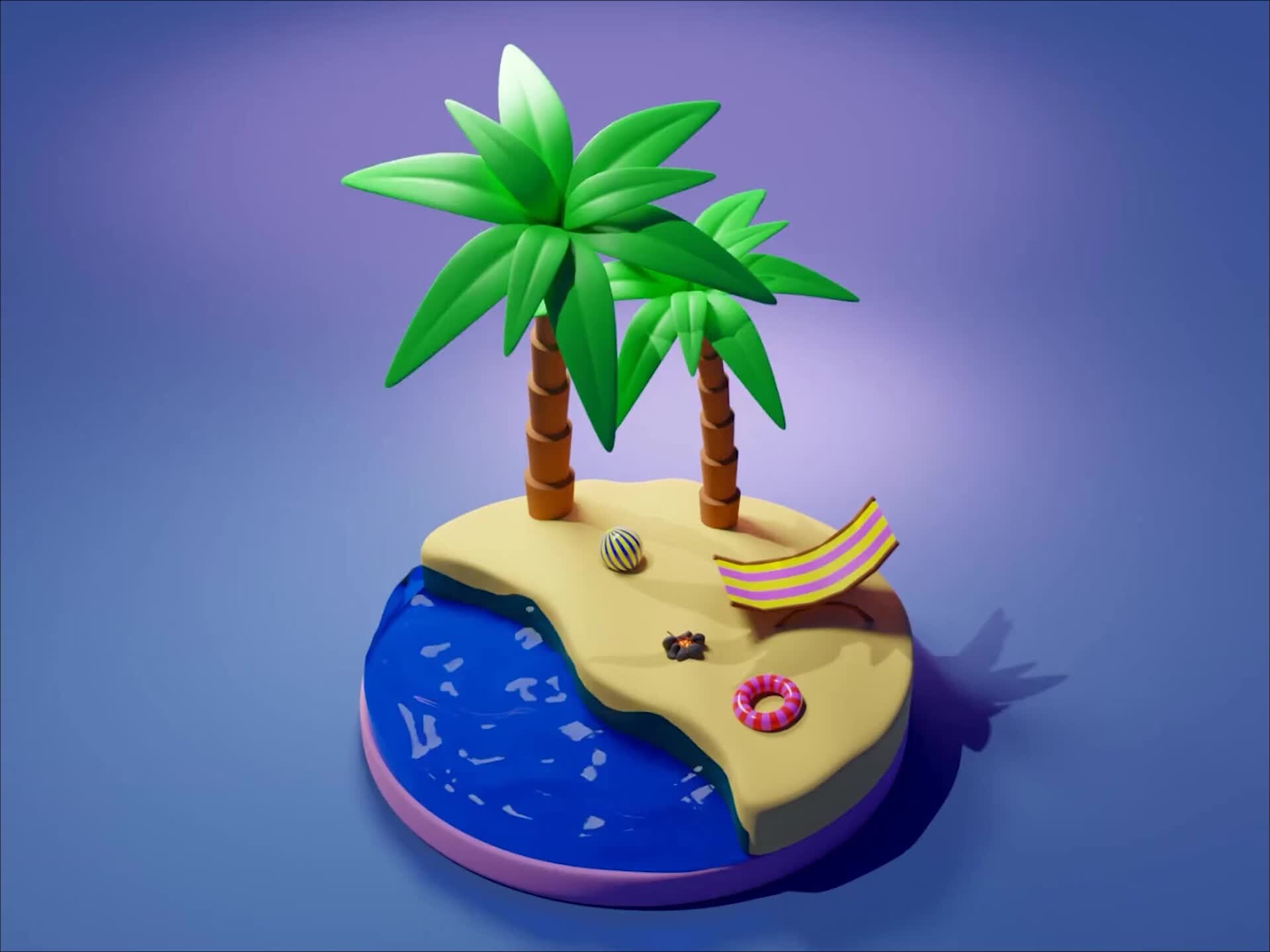 ArtStation - Tree & Beach