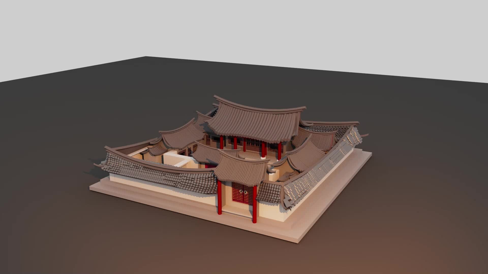 ArtStation - Practice works_Beijing Quadrangle Dwellings