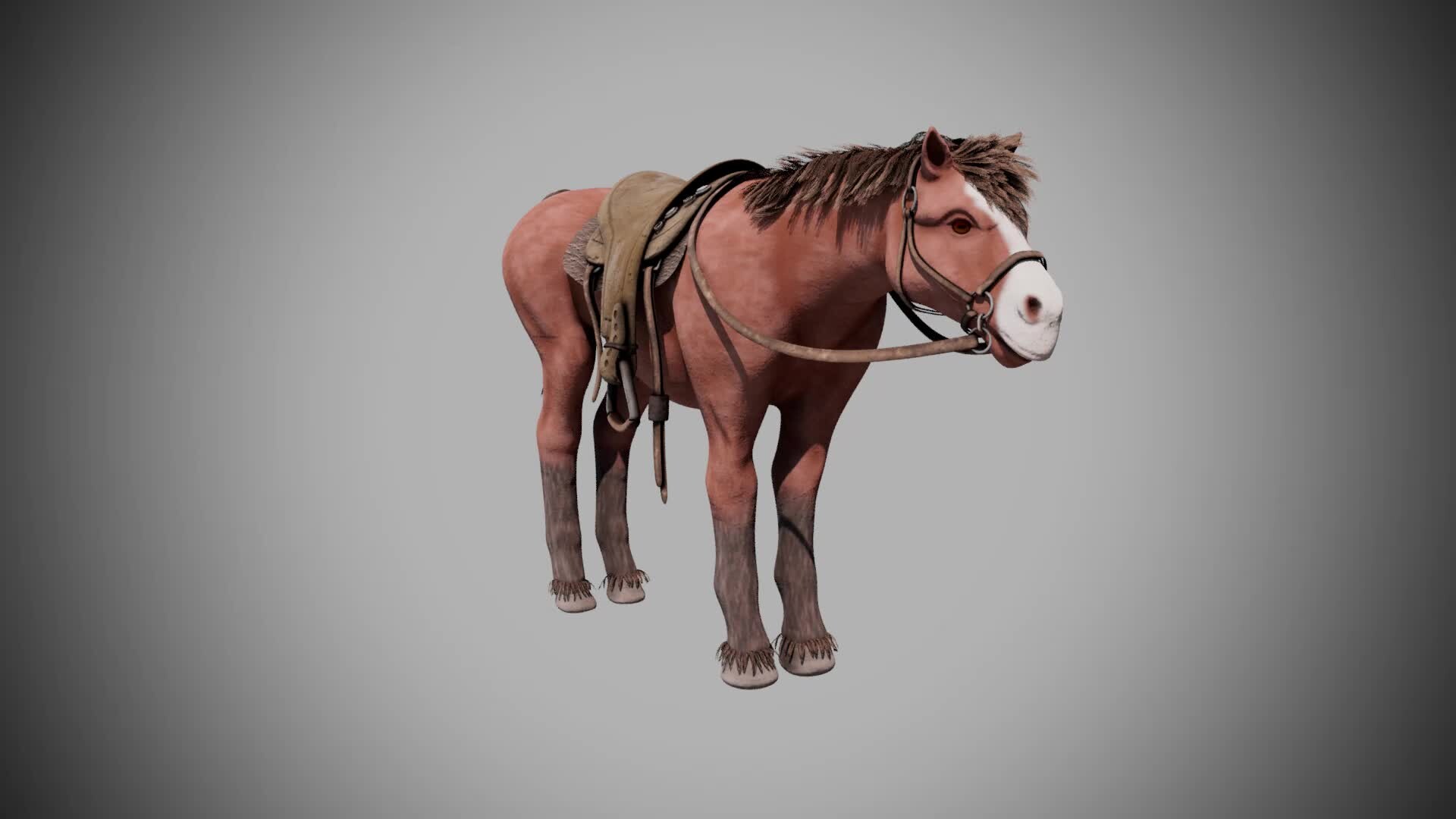 ArtStation - Game Asset Creation - Horse Model
