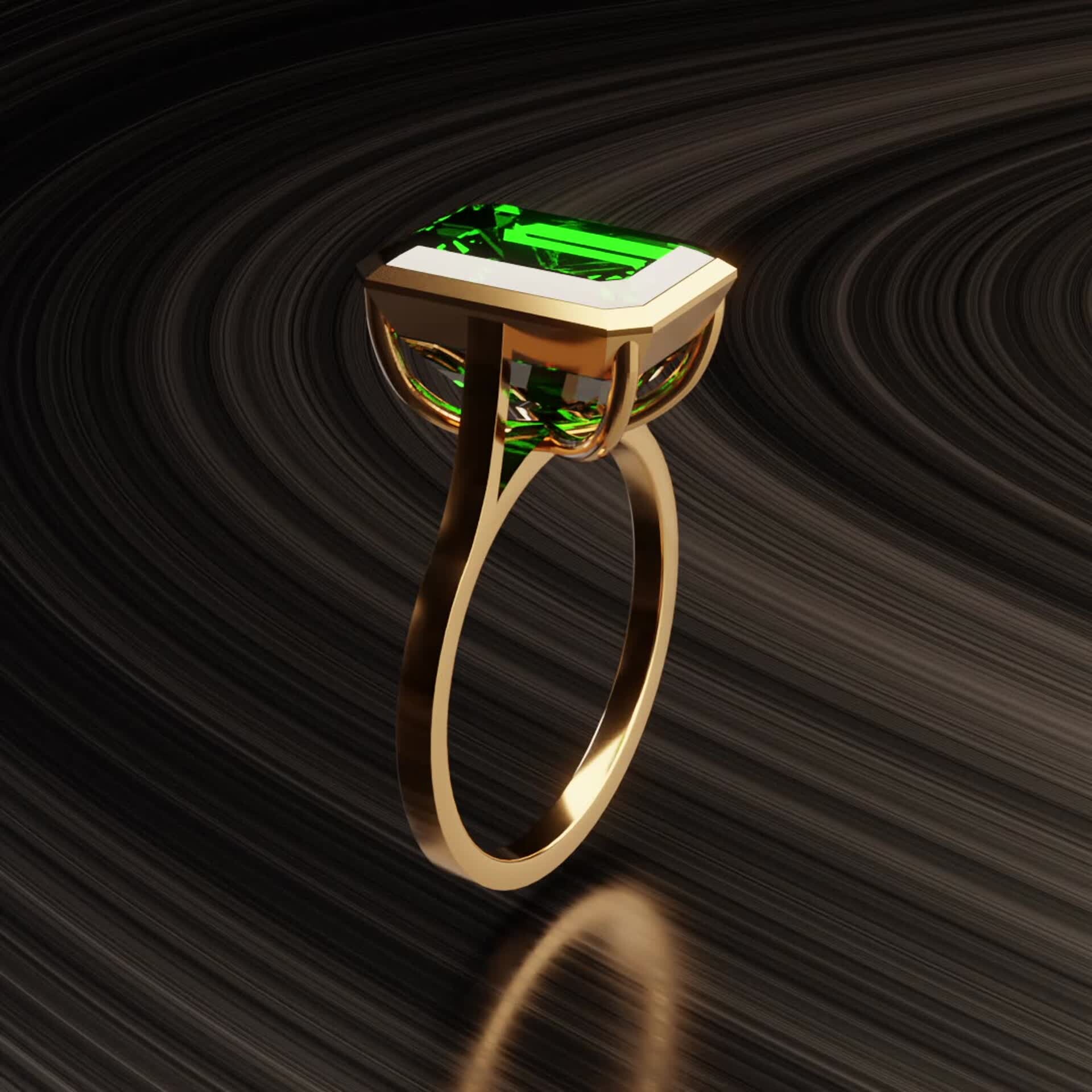 ArtStation - Gold & Emerald Ring