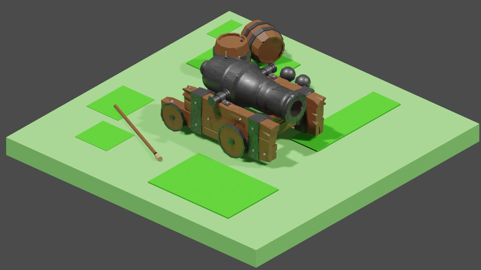 ArtStation - Low Poly Cannon