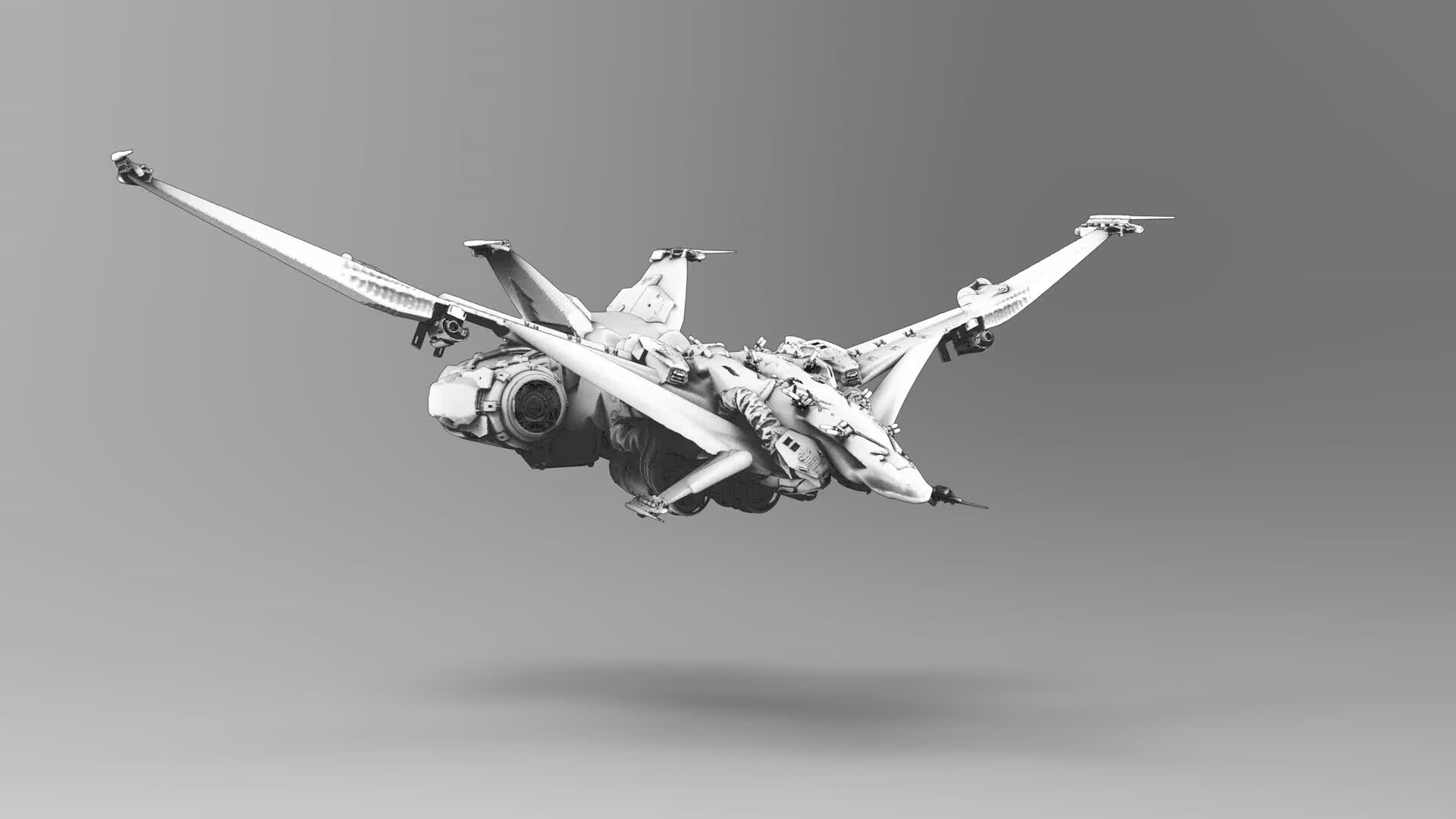 ArtStation - Drone Ground Support fighter