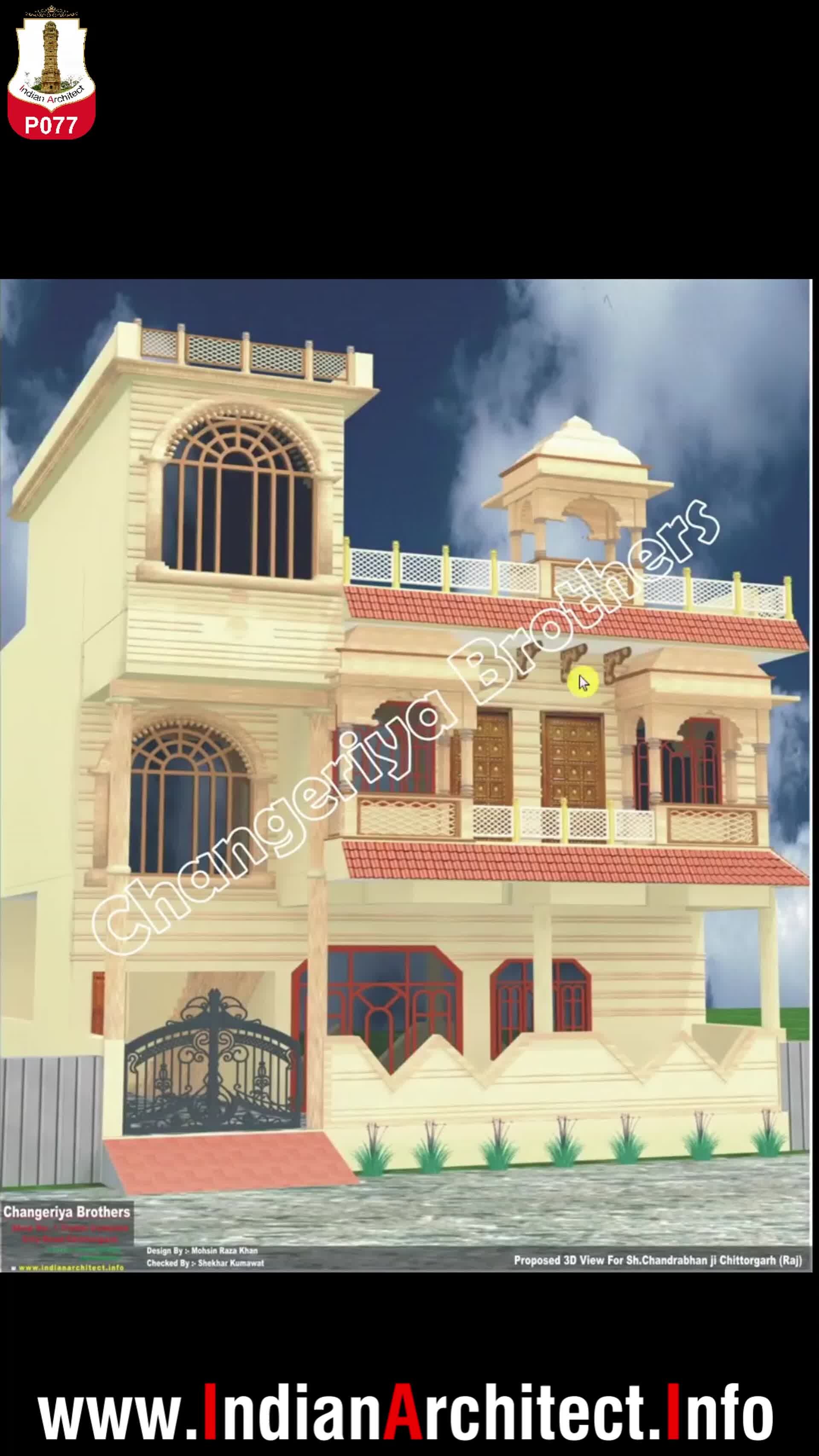 ArtStation - P77-Rajasthani Style Dhopur Design Elevation