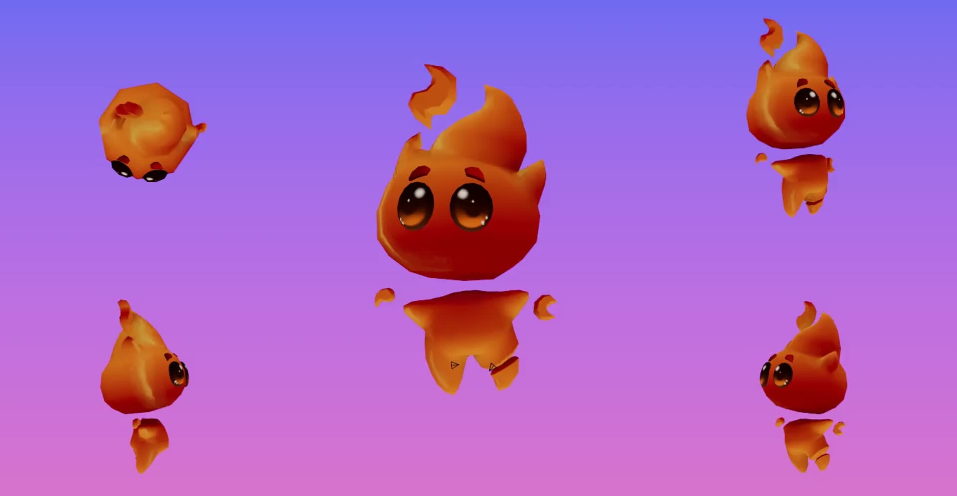 ArtStation - Cute Fire Spirit Animation Set