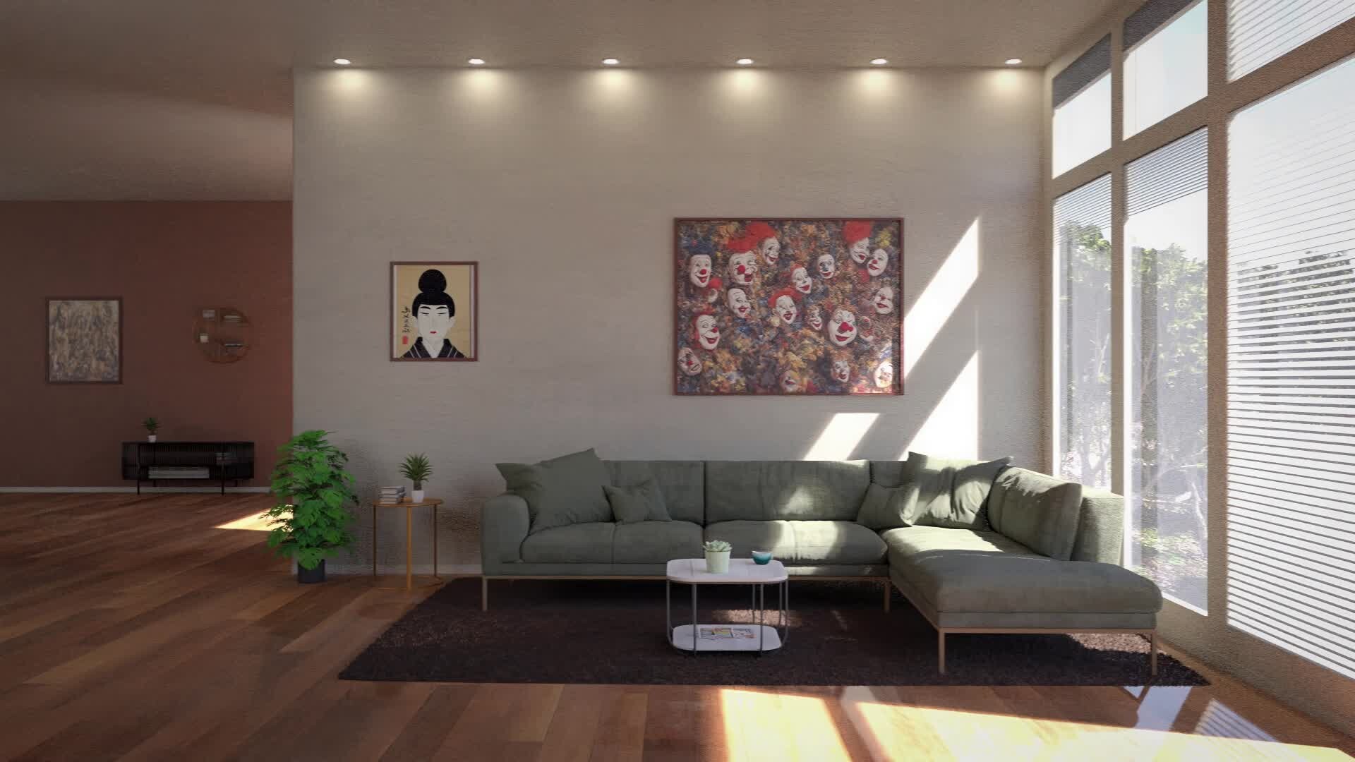ArtStation - Interior Scene with uncanny clown picture