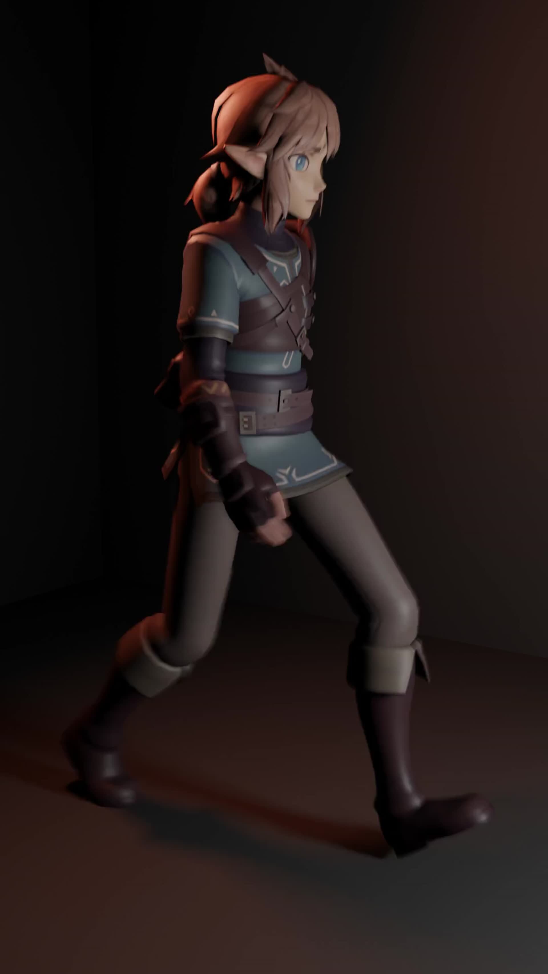 ArtStation - Link Walk Cycle - Animation Practice