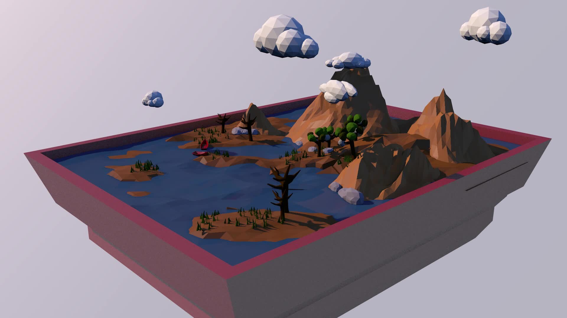 ArtStation - Low Poly Desktop Environment