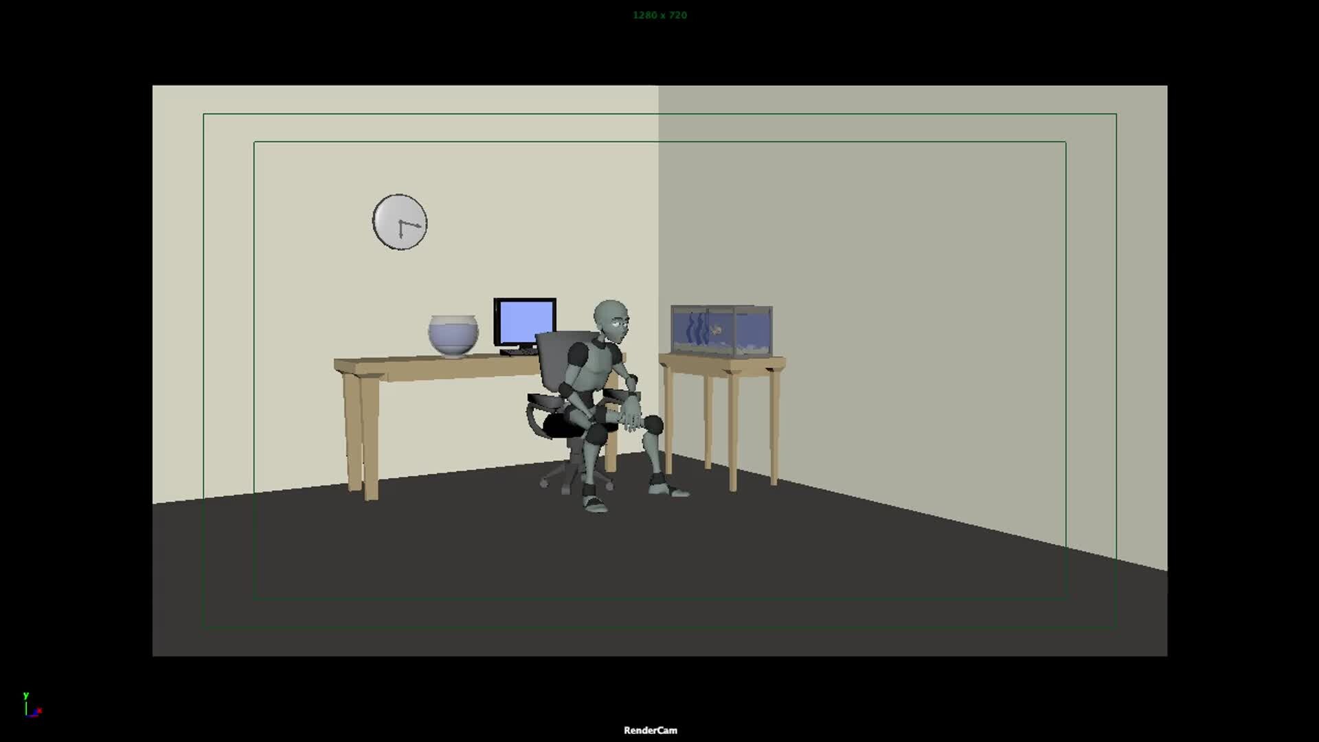 ArtStation - Sitting to Standing Animation