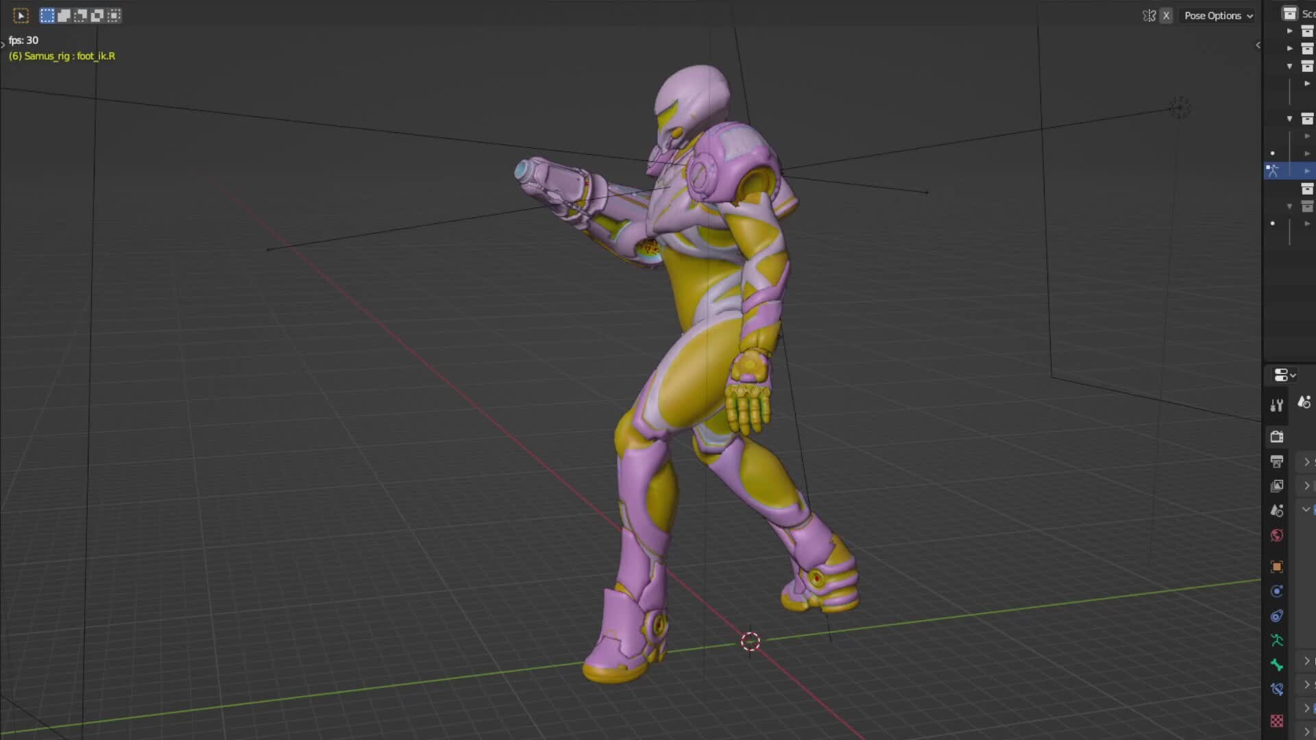 ArtStation - samus kick animation
