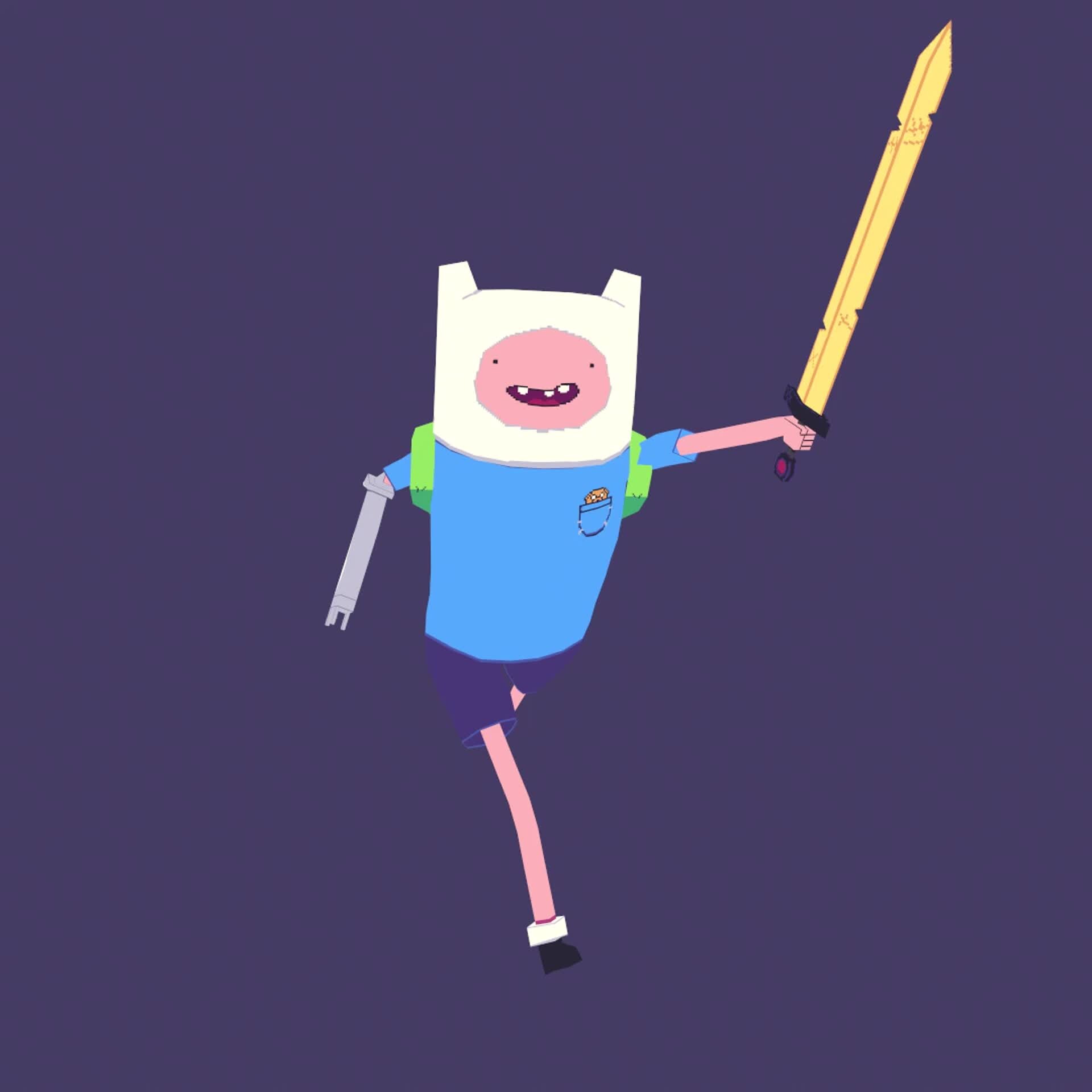 Adventure Time Finn Holding Sword