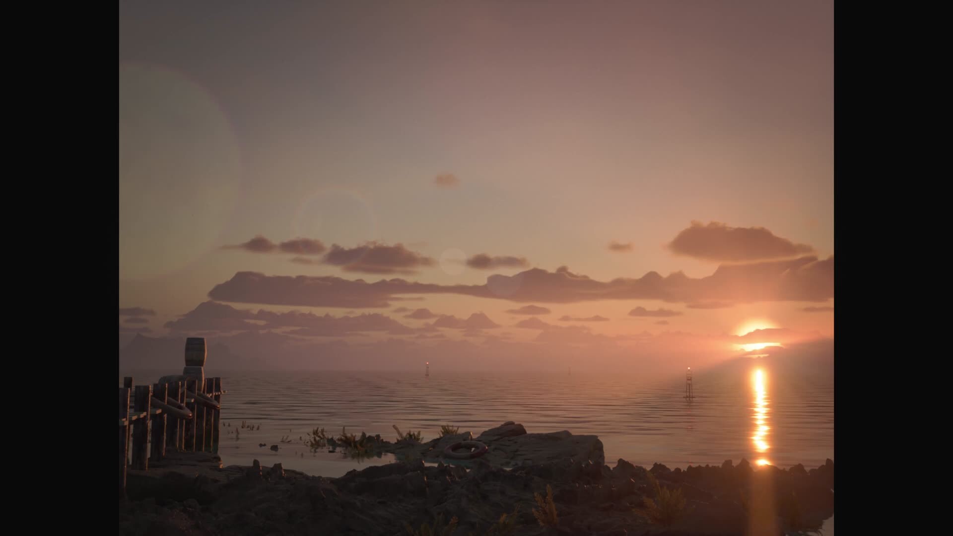 ArtStation - Ocean Dock Scene - Sunset