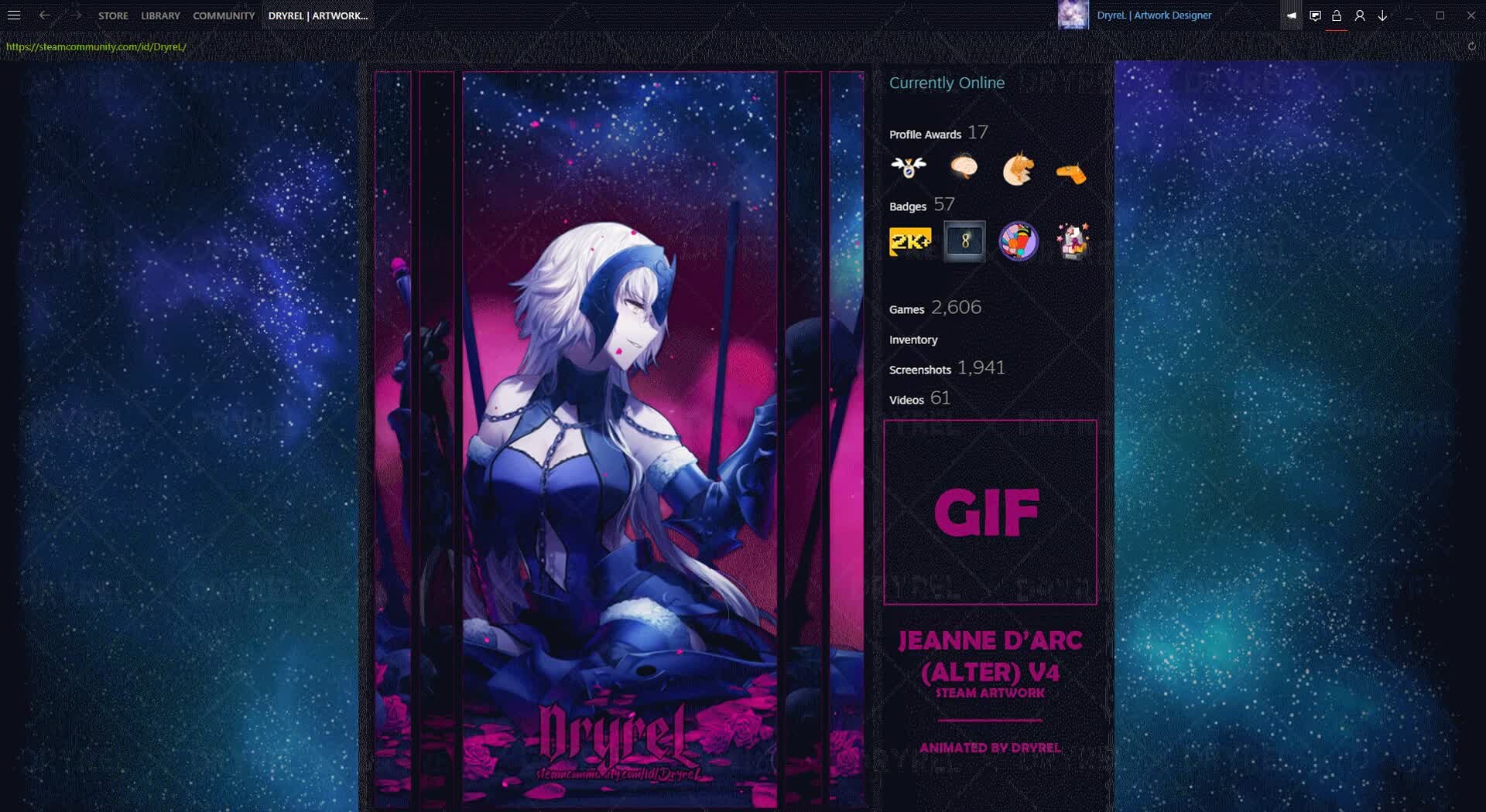 ArtStation - Jeanne d'Arc (Alter) V4 | Animated Steam Artwork