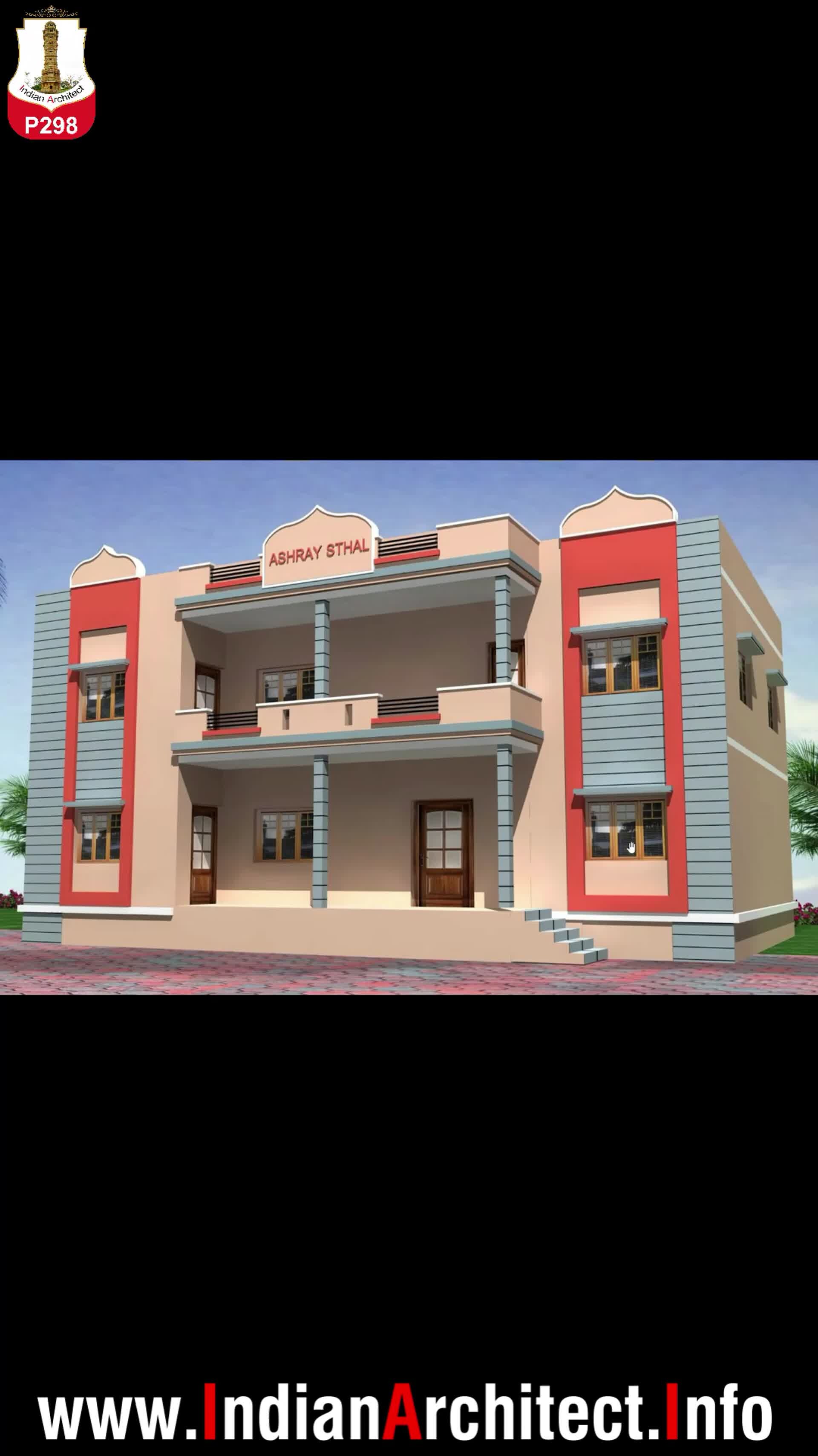 Indian Architect Info - P298-ASHRAY STHAL,2200 Sqft,3D view