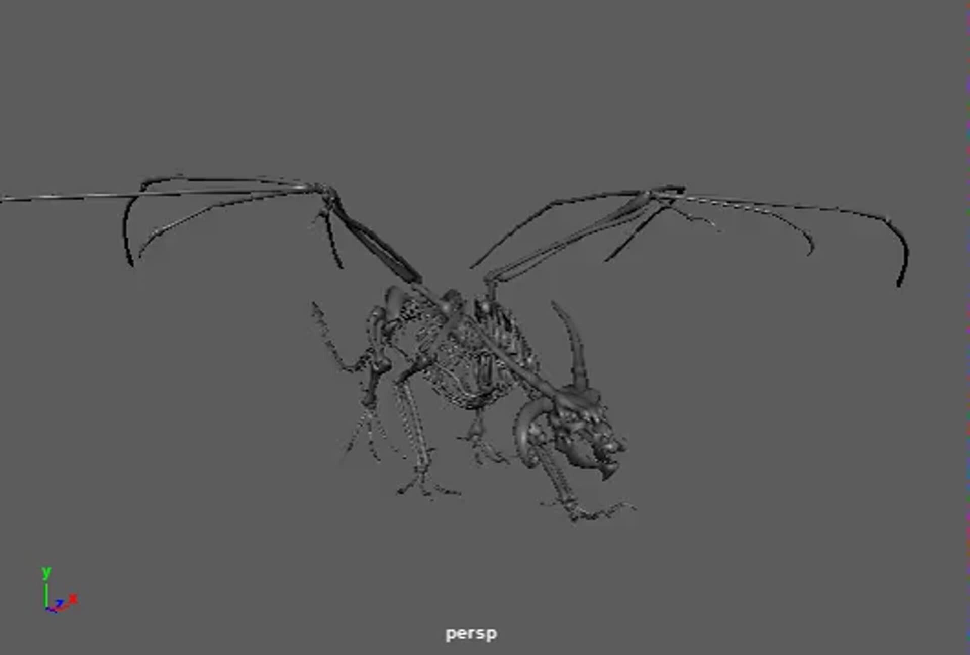 ArtStation - Skeleton Dragon Walk Animation
