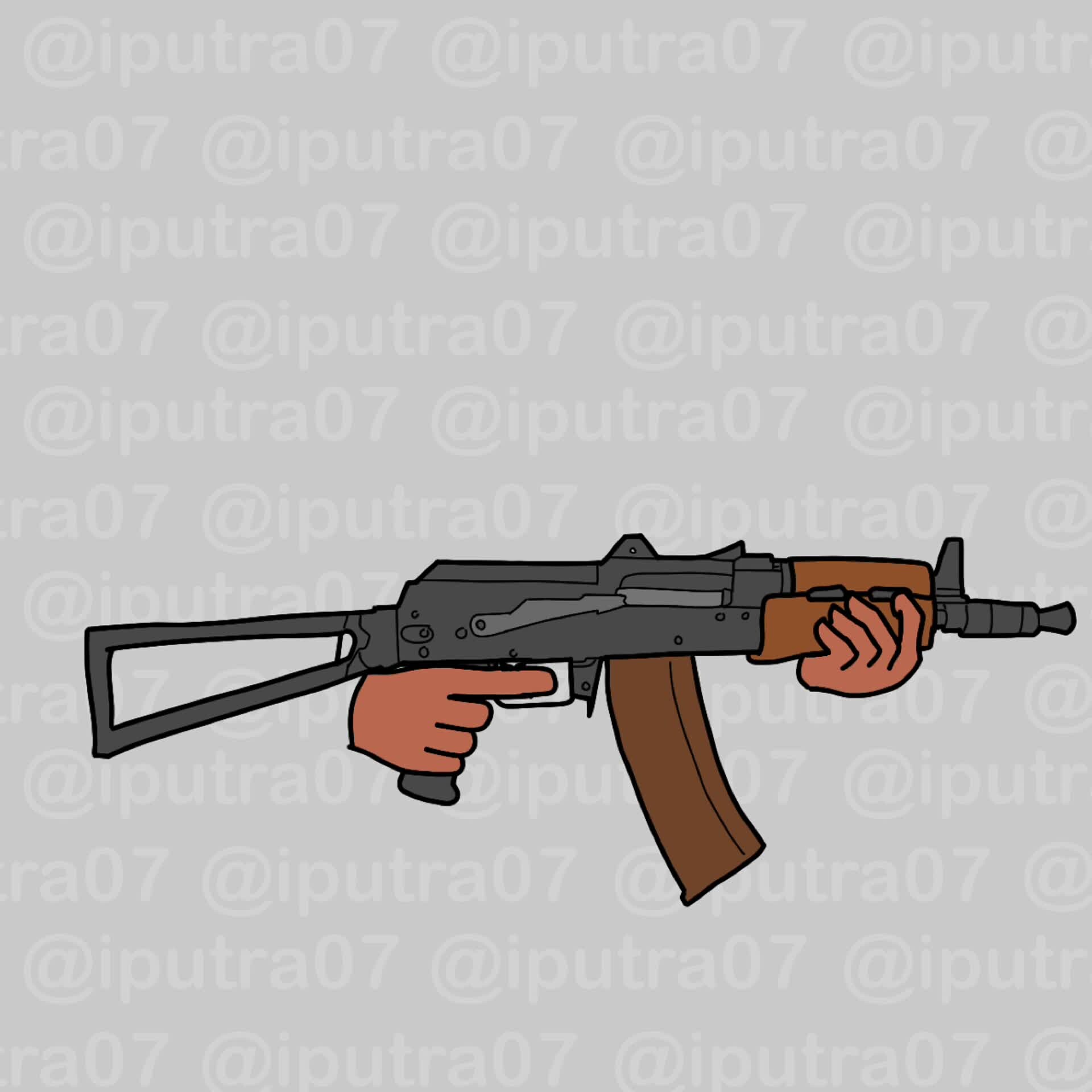 ArtStation - (VIDEO WITH SOUND) 2D animation of AK-74u reload