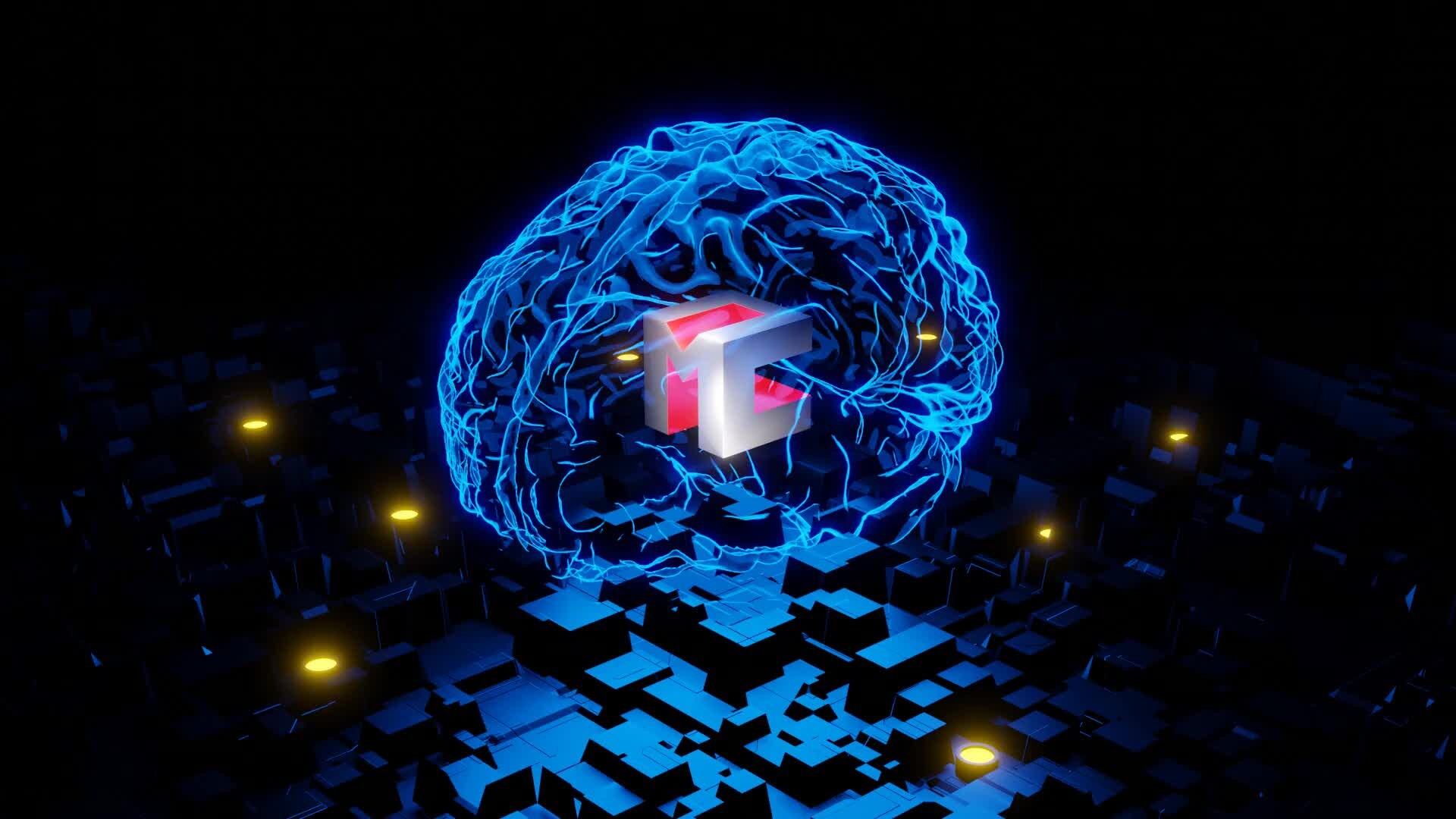 ArtStation - 3D Hologram Brain