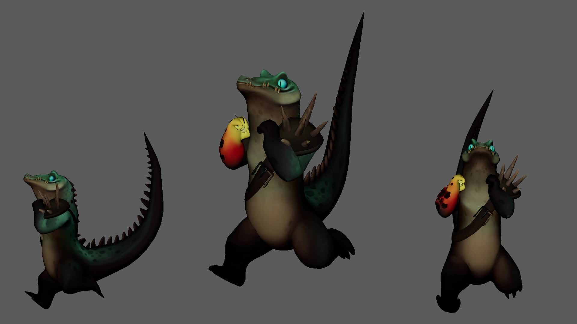 ArtStation - Happy Croc Run Cycle