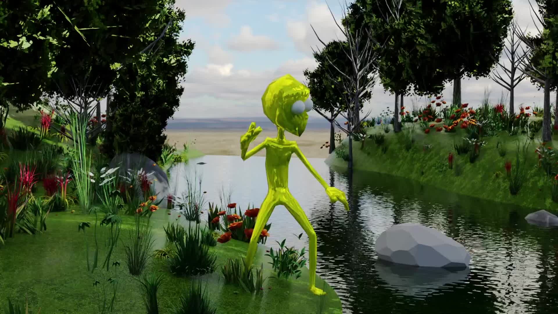 ArtStation - alien in the oasis