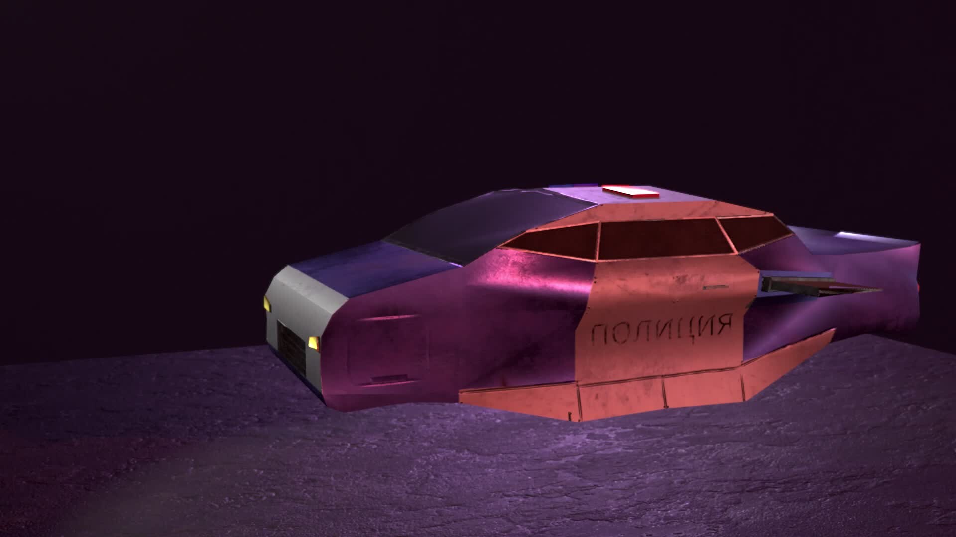 ArtStation - 3D Dystopian-Future Police Hovercraft Model