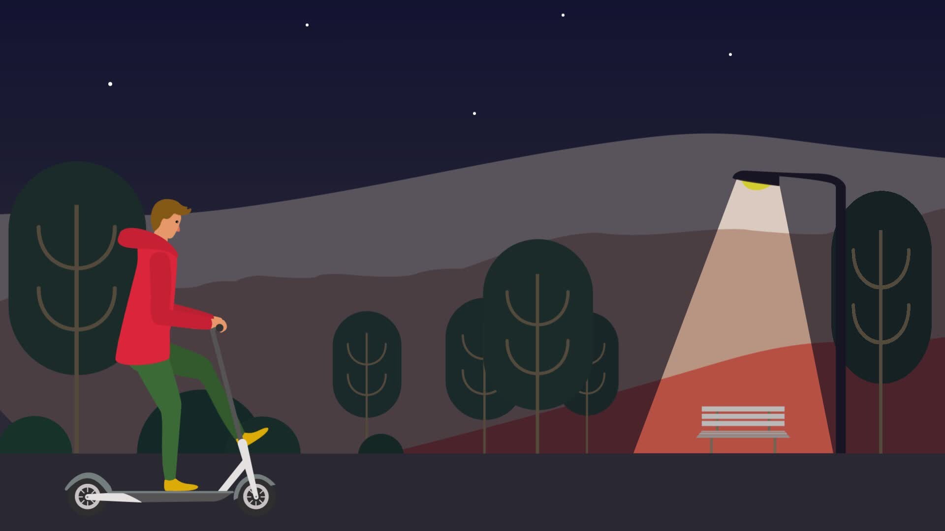 ArtStation - Cyclist Simple 2D Animation