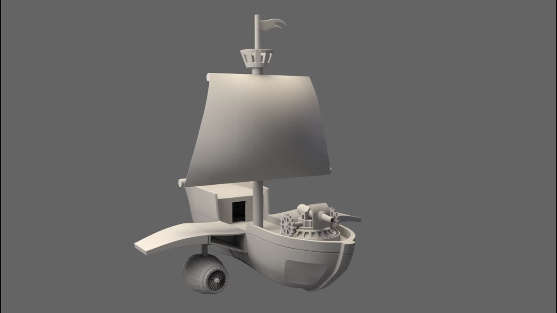 ArtStation - Space pirate ship (3D Model)