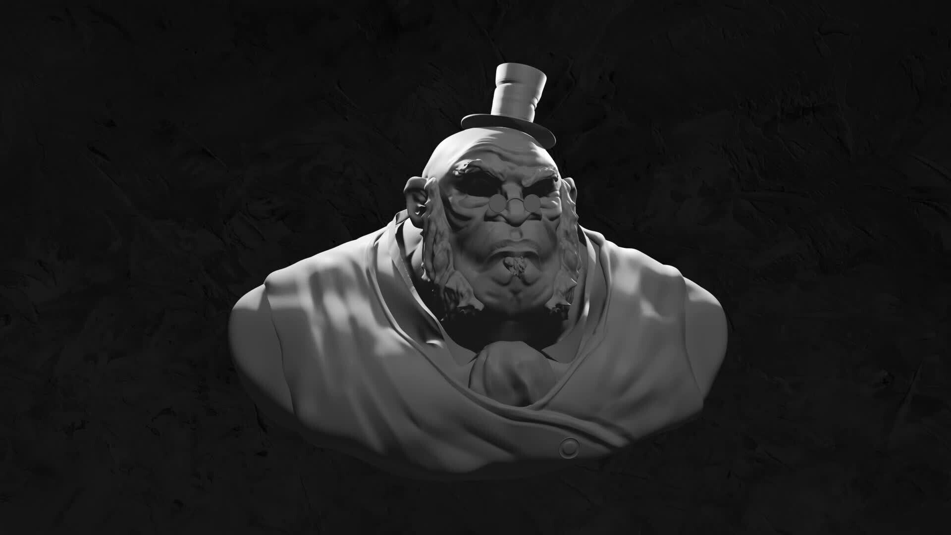 ArtStation - 3D head sculpt: Mob Boss