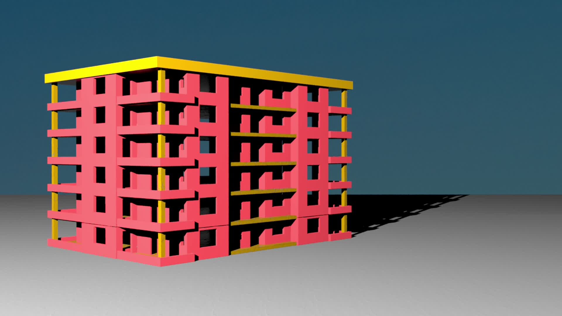 ArtStation - (RBD Simulation) Building collapse done in Houdini and rendered in Mantra