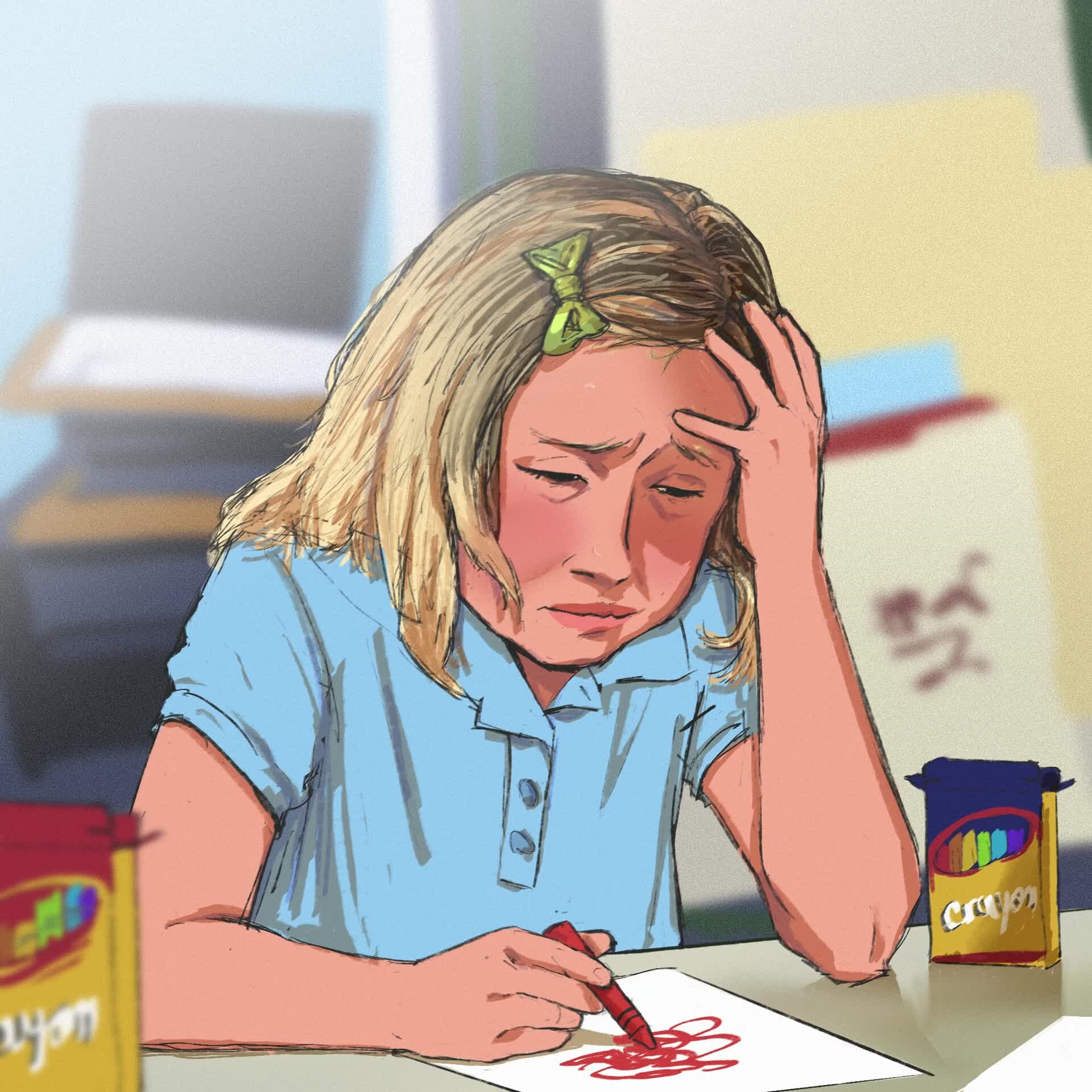 ArtStation - Crying girl drawing - Meme