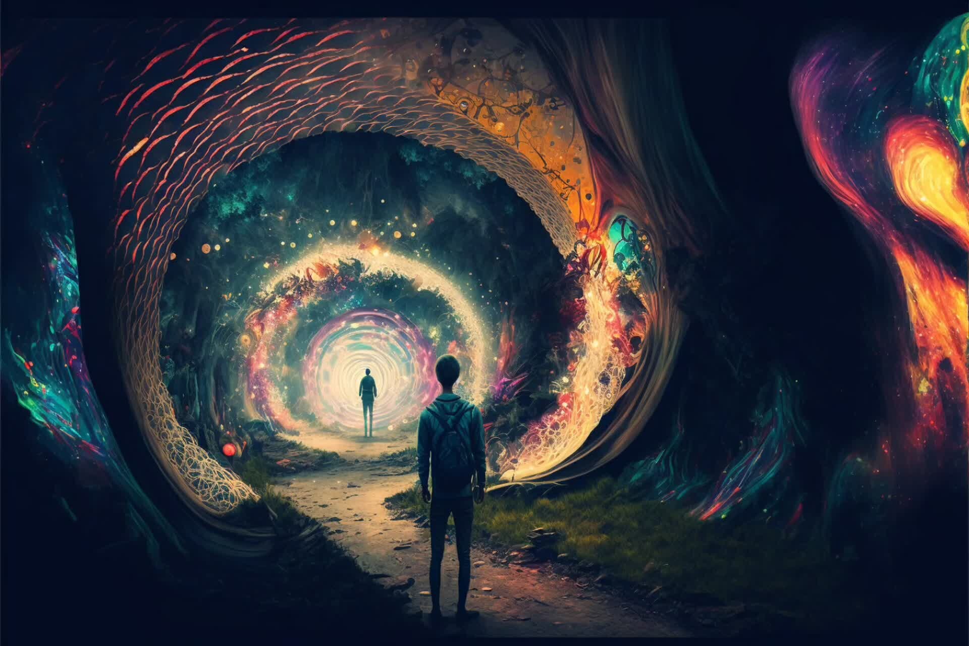 ArtStation - Terence McKenna - Hallucinations Wandering in the Mind