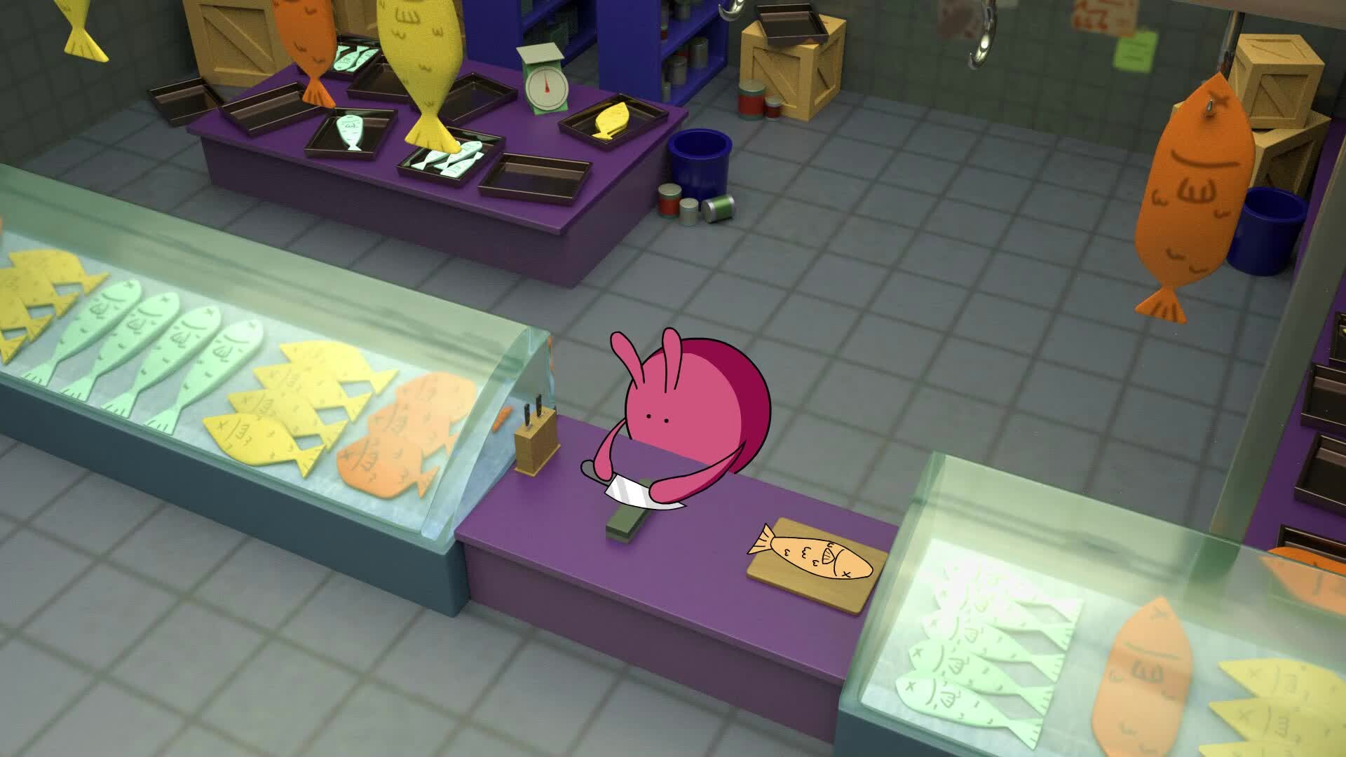 ArtStation - Fishy Friday (2D animated short)