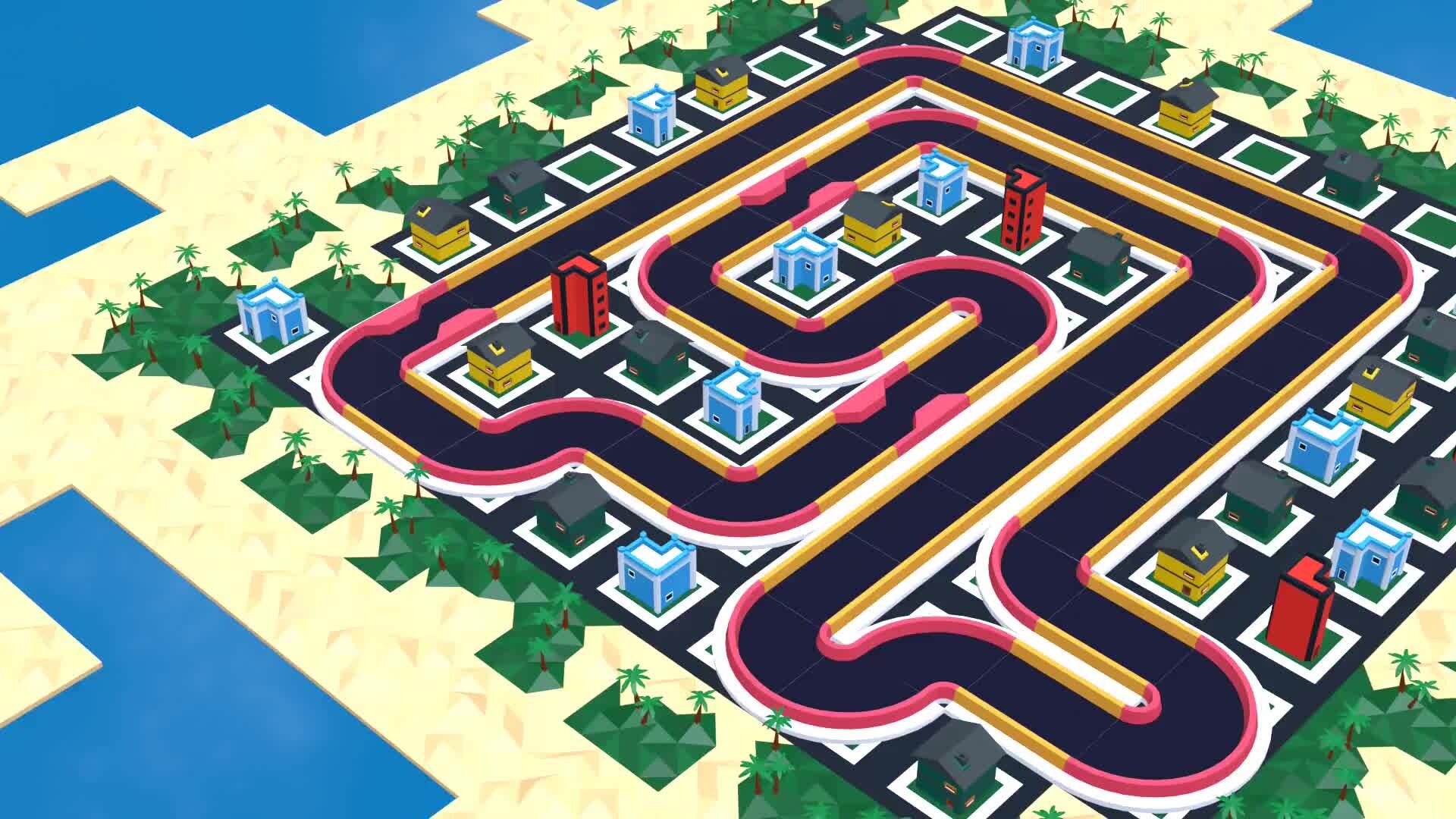 ArtStation - Maps for Track Turmoil, a stylized racing game