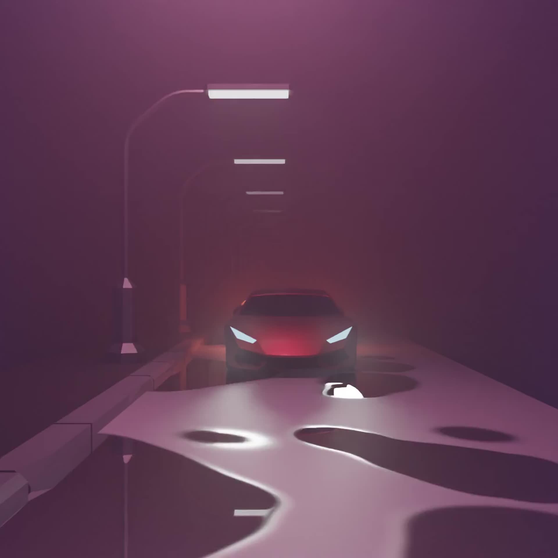 ArtStation - Low Poly Synthwave Car Animation (Beginner)