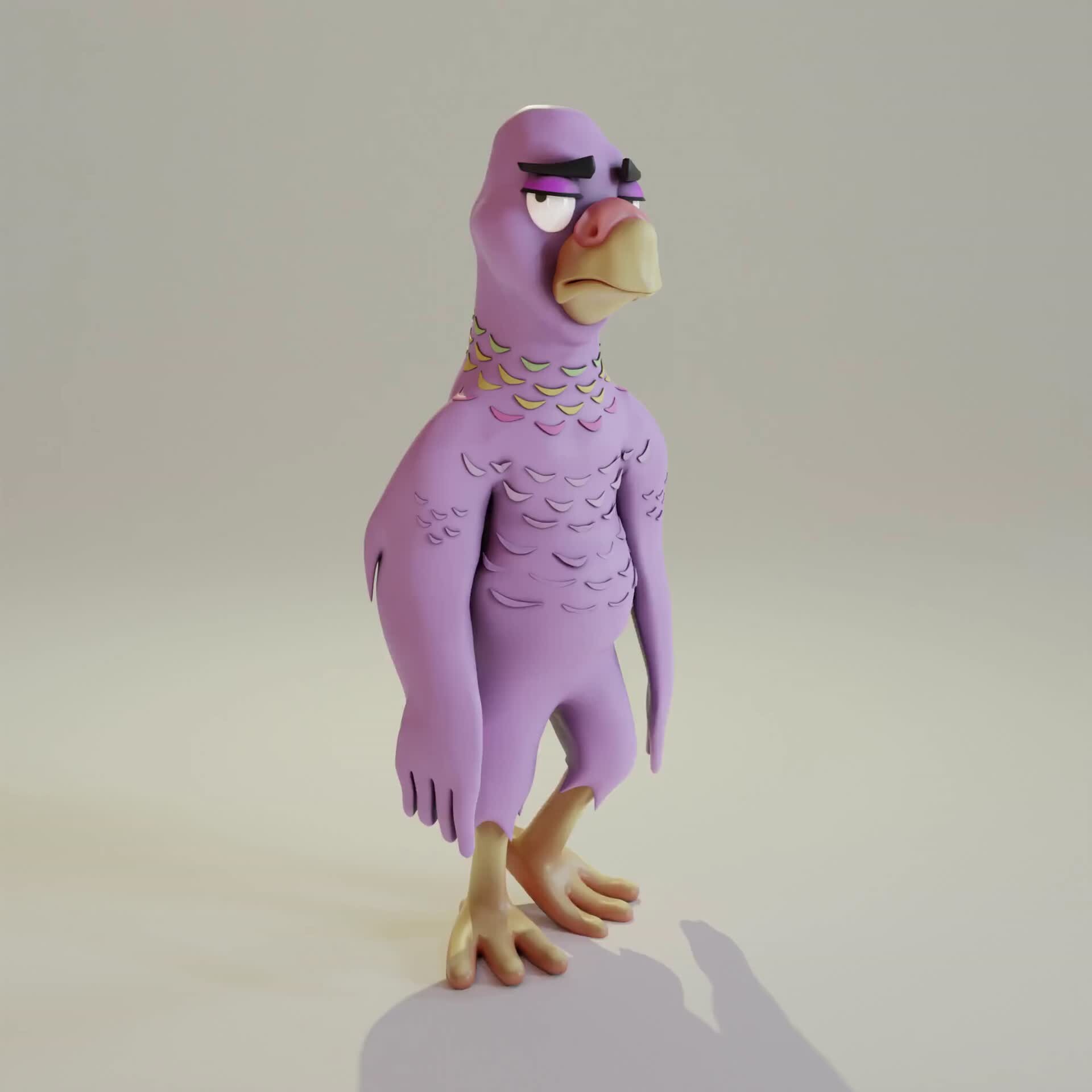 ArtStation - bored lazy bird