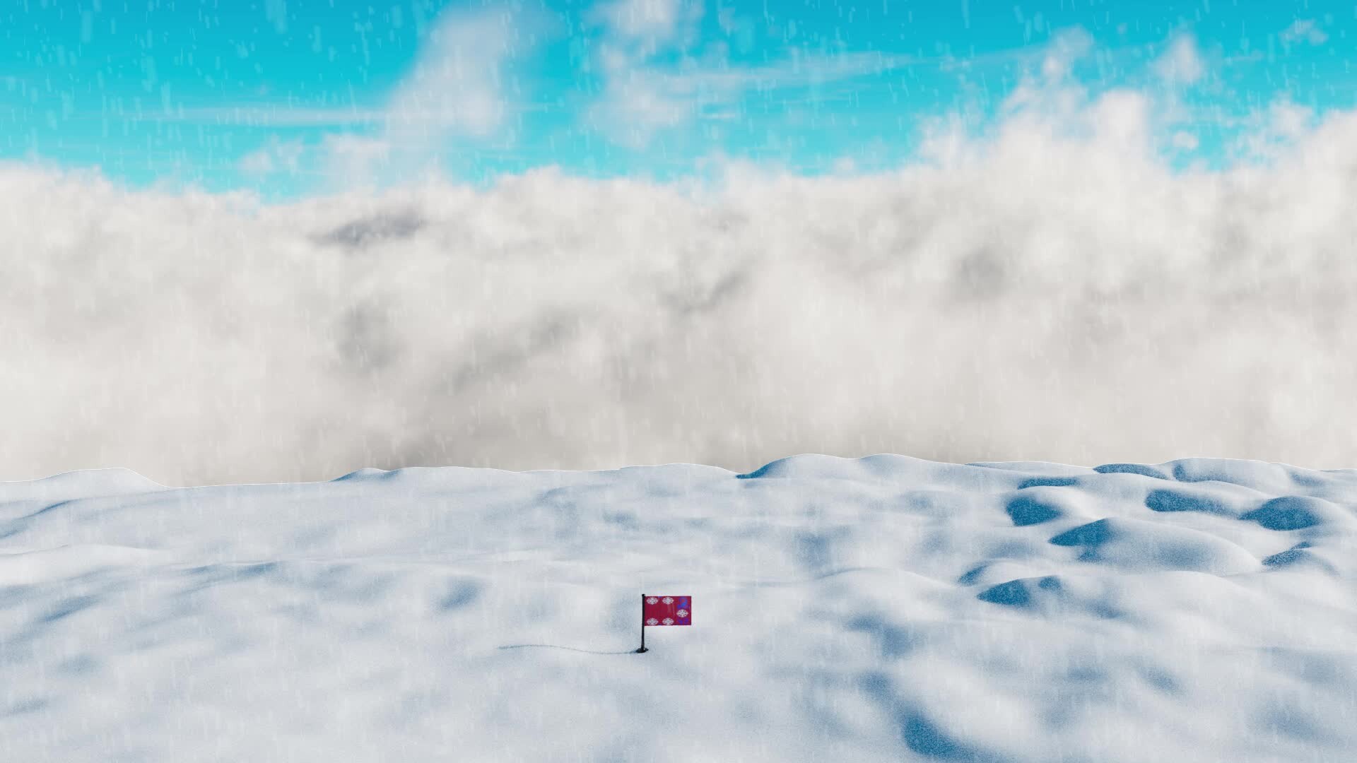 ArtStation - A Flag in the Snowy Mountains
