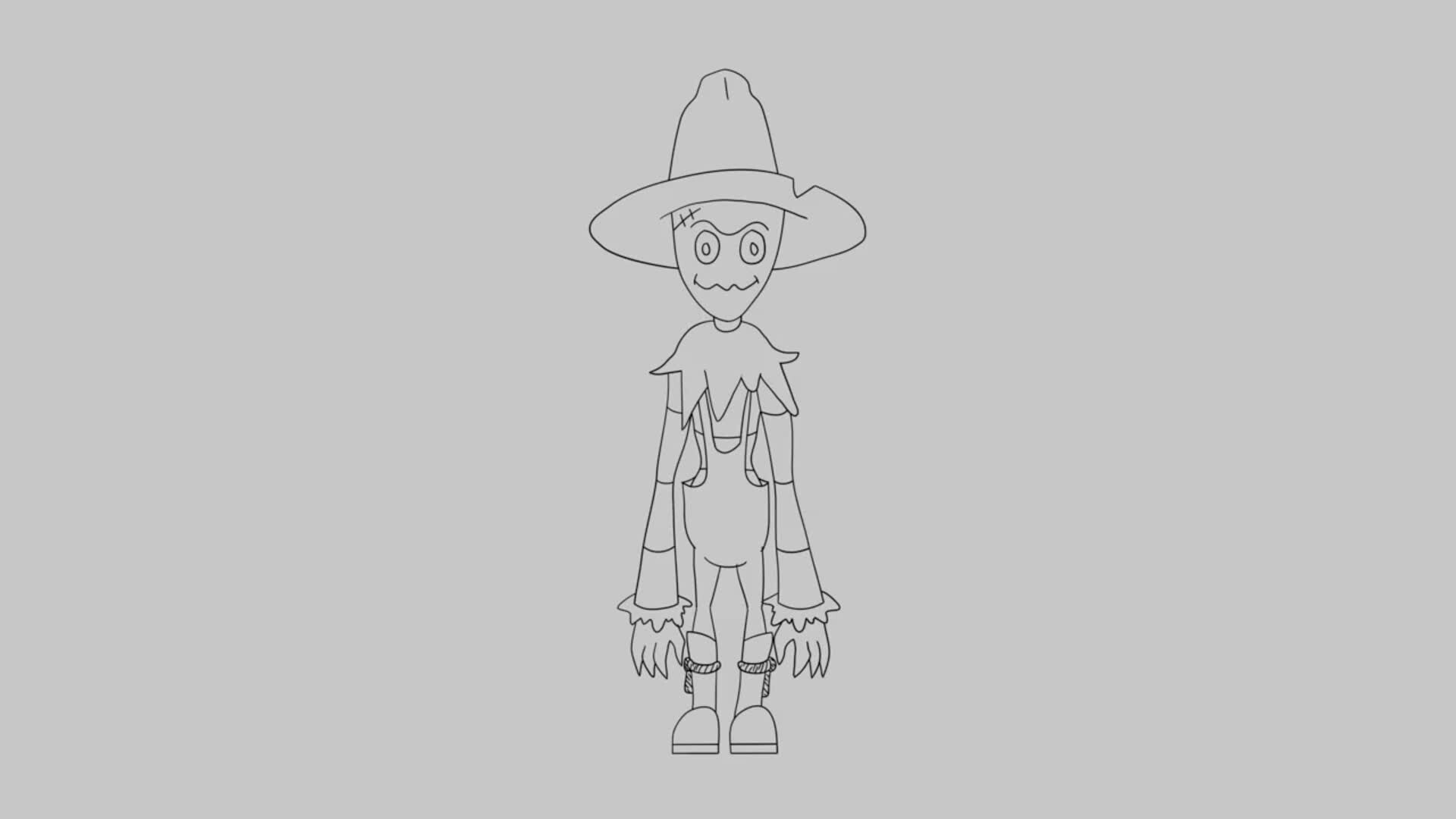 ArtStation - Sean Scarecrow 2D turnaround