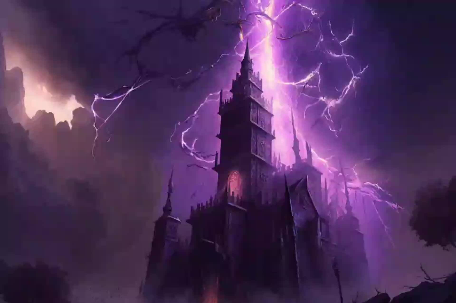 ArtStation - Purple lightning will strike the tower